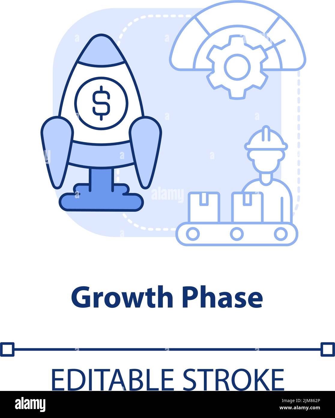 Growth phase light blue concept icon Stock Vector Image & Art - Alamy