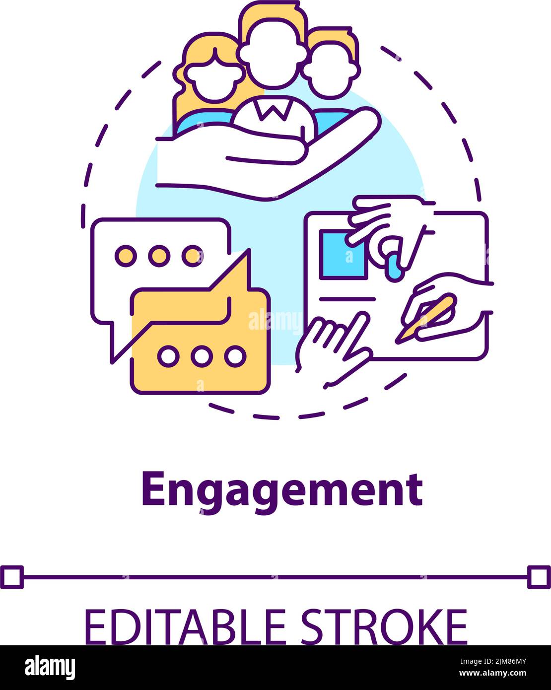 Engagement concept icon Stock Vector Image & Art - Alamy
