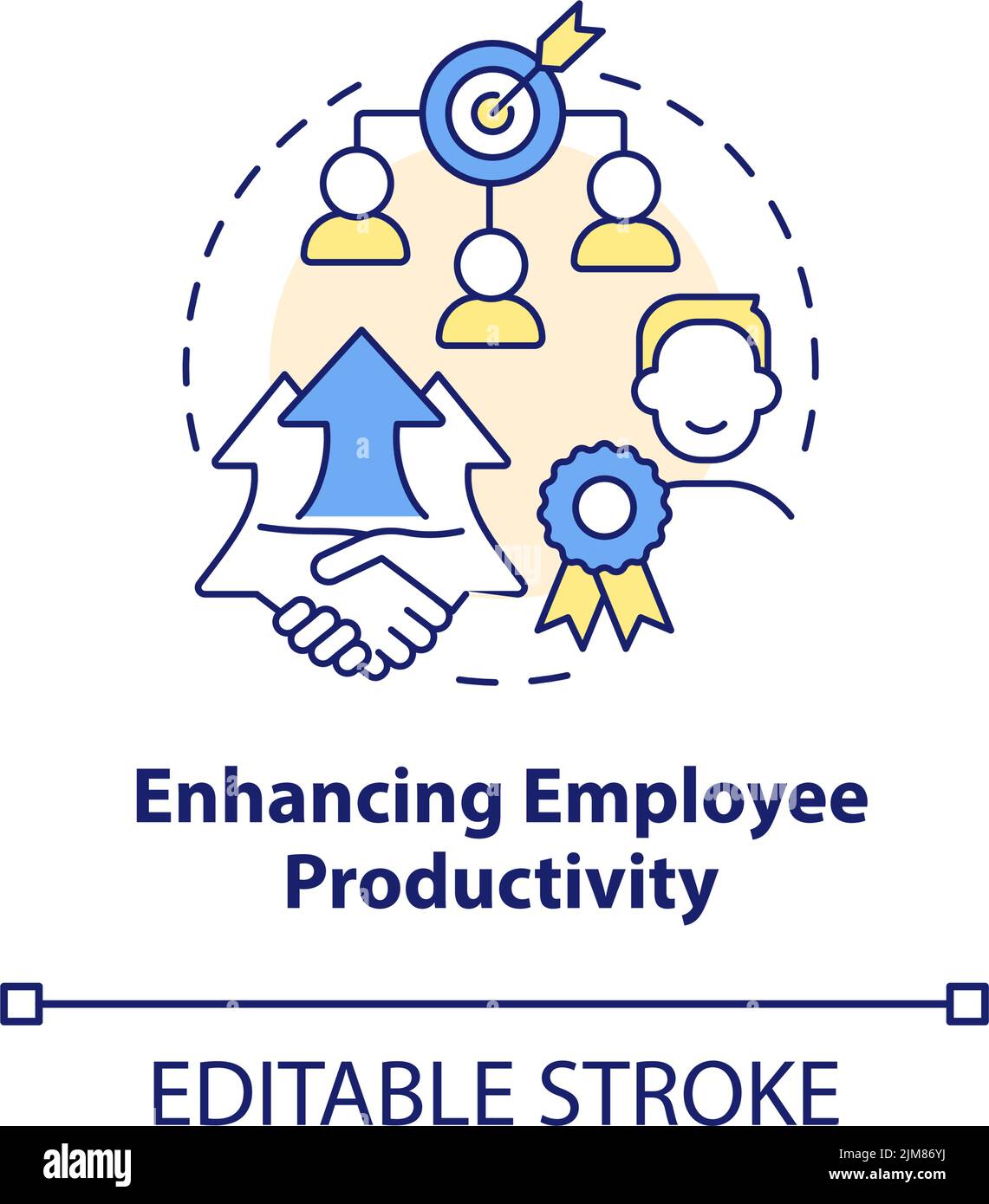 Enhancing employee productivity concept icon Stock Vector Image & Art ...
