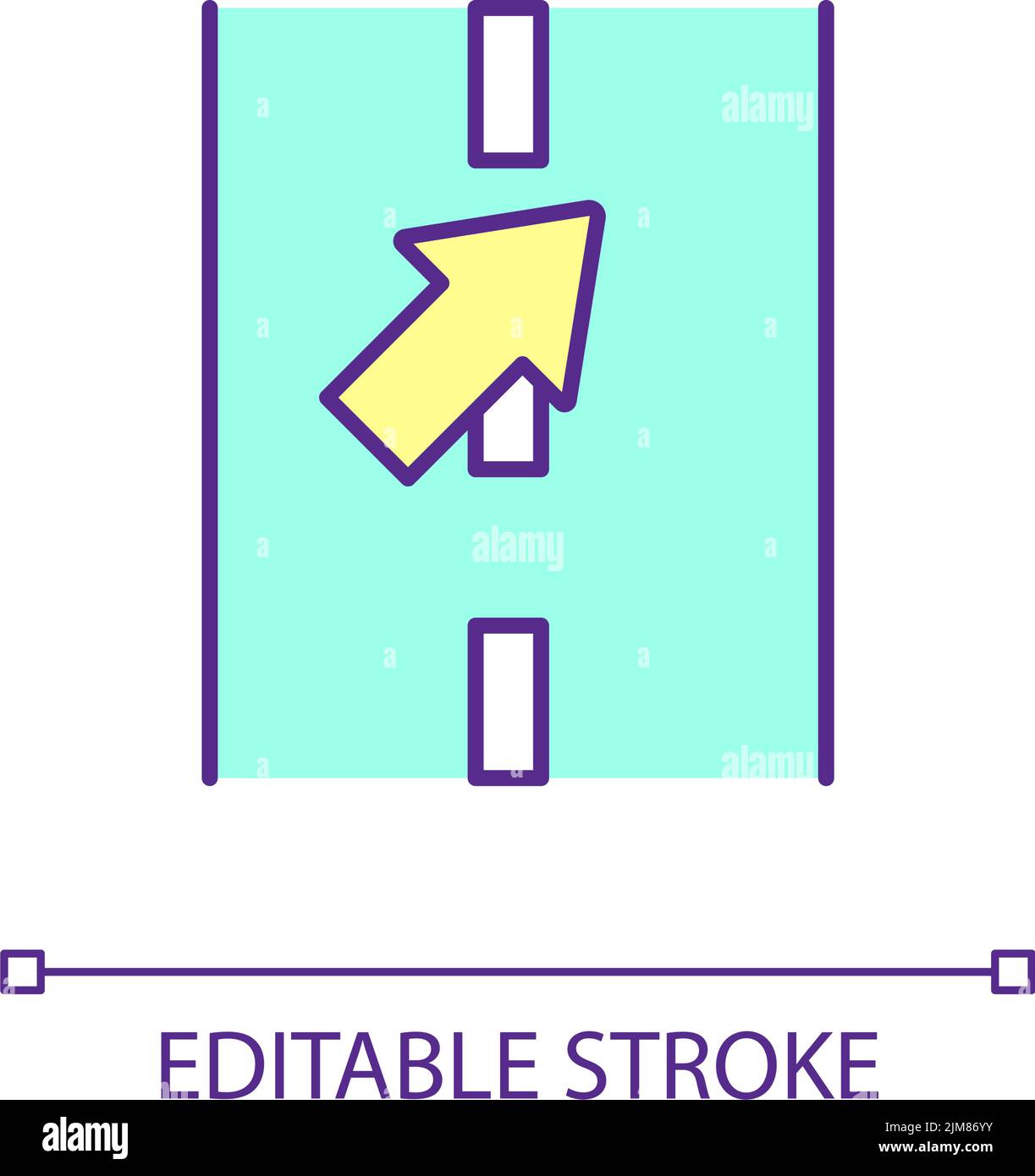 Road lane RGB color icon Stock Vector Image & Art - Alamy