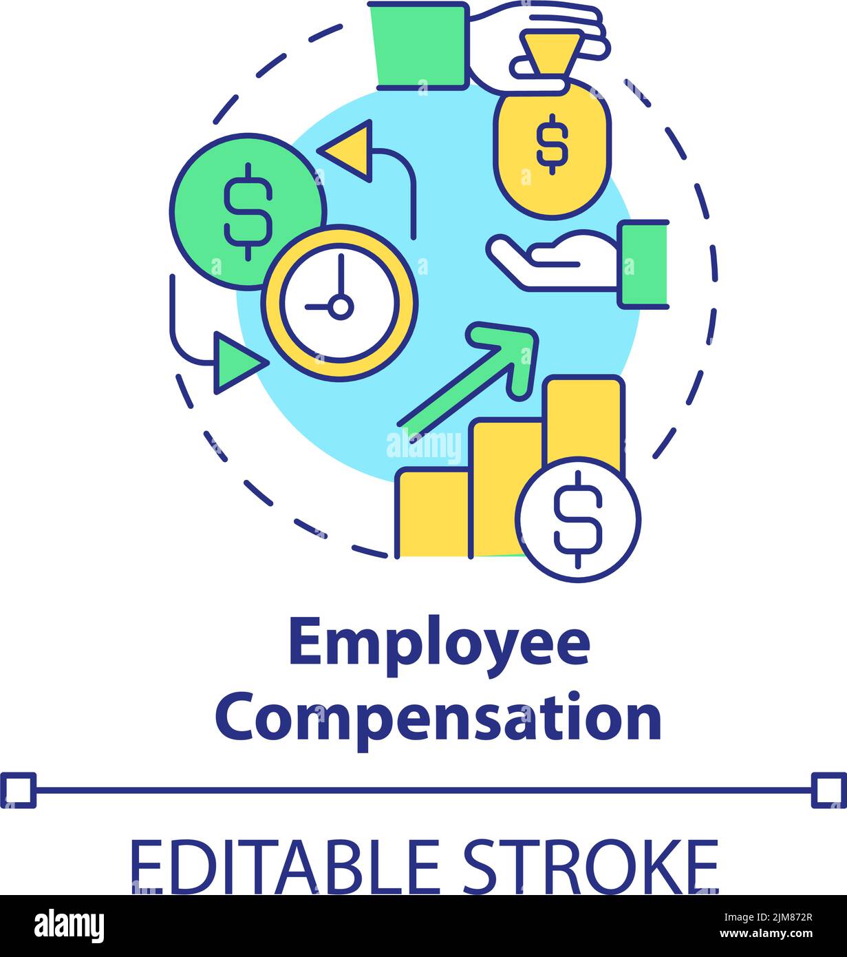 Employee compensation concept icon Stock Vector Image & Art - Alamy