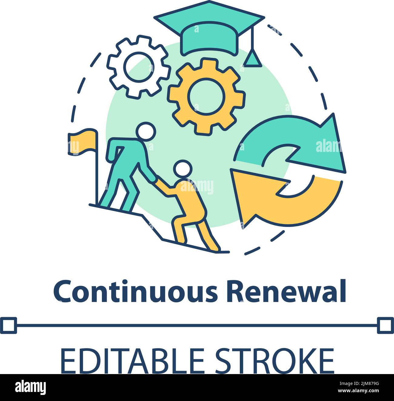 Continuous renewal concept icon Stock Vector Image & Art - Alamy