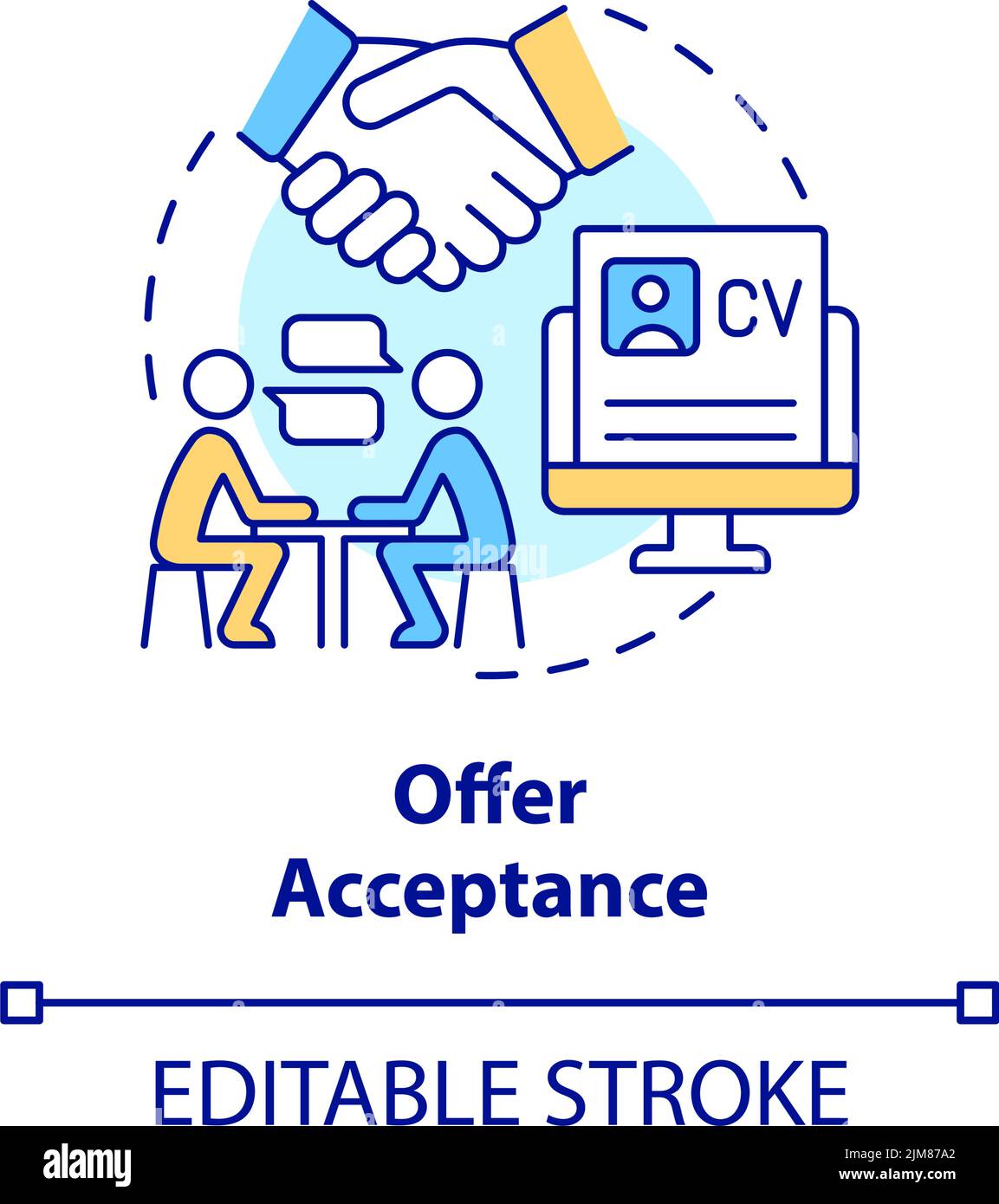 Offer acceptance concept icon Stock Vector Image & Art - Alamy