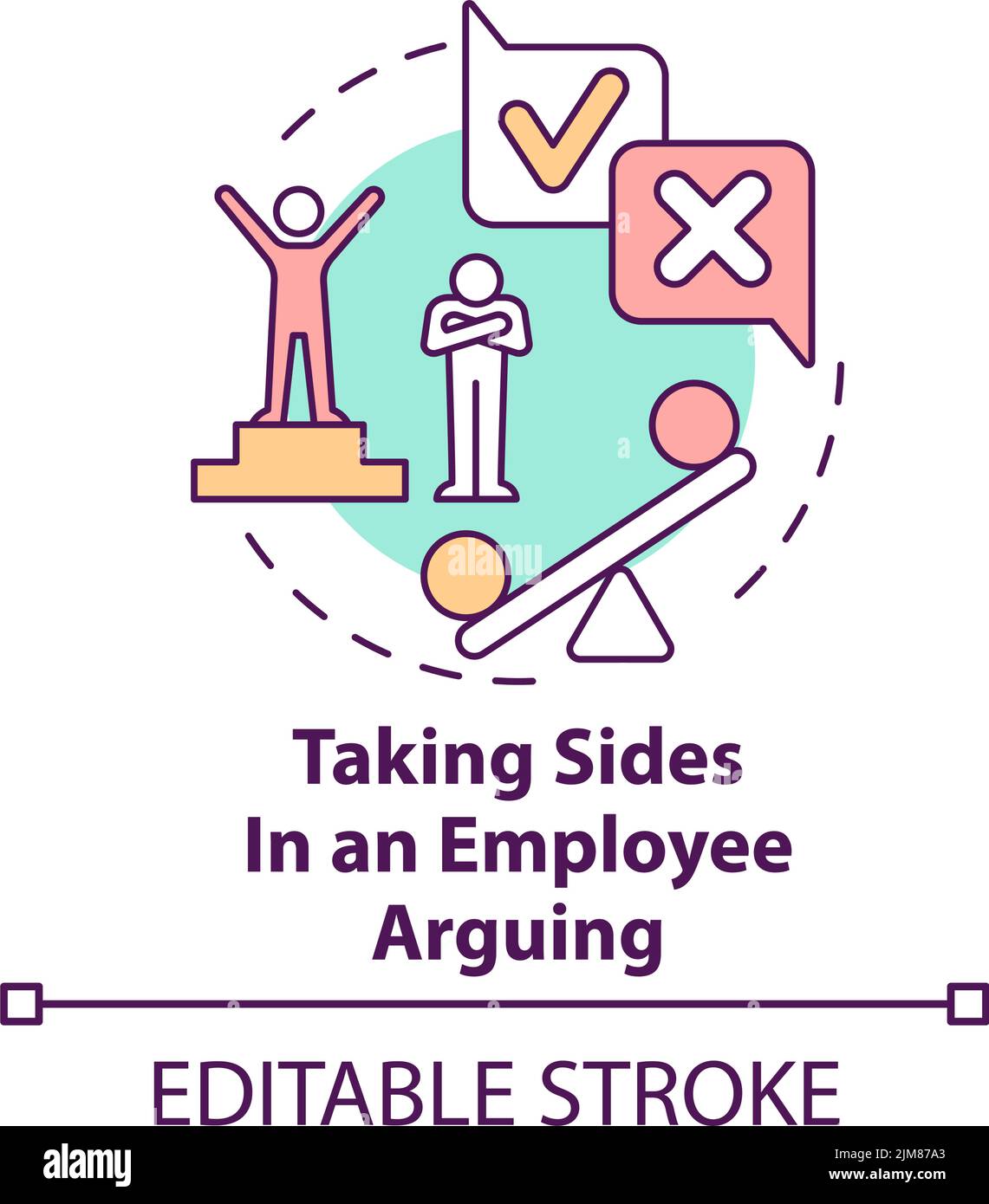 Taking sides in employee arguing concept icon Stock Vector Image & Art ... Taking sides in employee arguing concept icon Stock Vector Image & Art ...