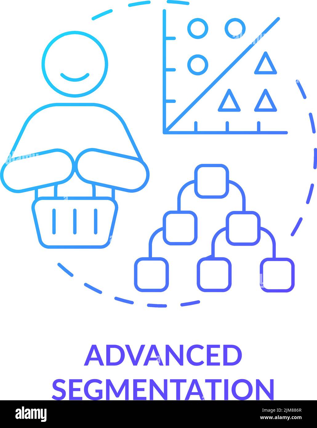 Advanced segmentation blue gradient concept icon Stock Vector Image ... Advanced segmentation blue gradient concept icon Stock Vector Image ...