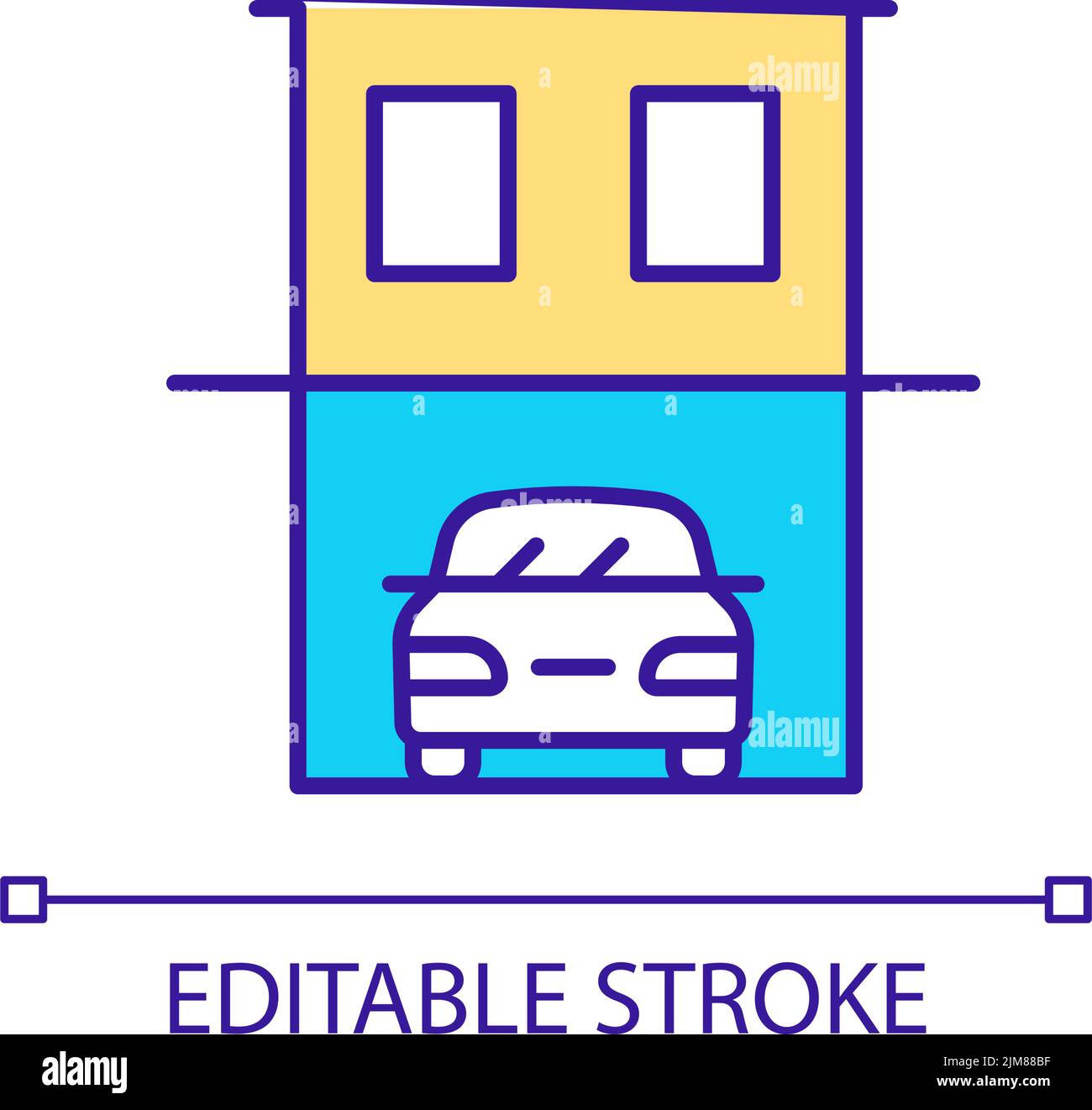 Garage under house Stock Vector Images - Alamy