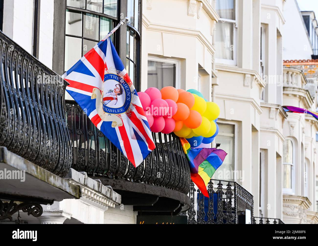 Brighton pride flags hi-res stock photography and images - Alamy