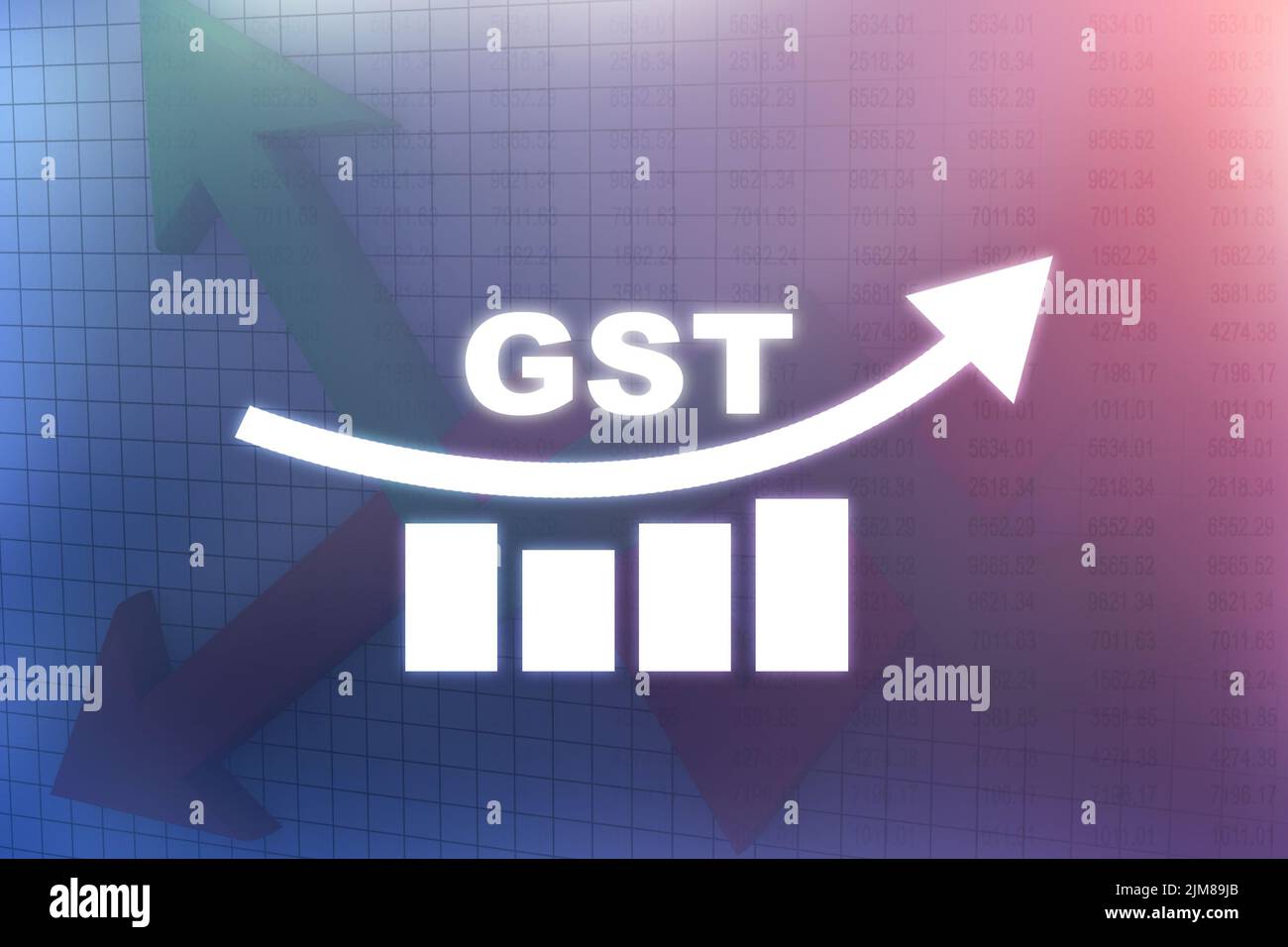 2d rendering Stock market online business concept. business Graph Stock ...