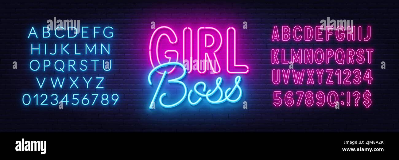 Girl boss vector lettering Stock Vector Images - Alamy