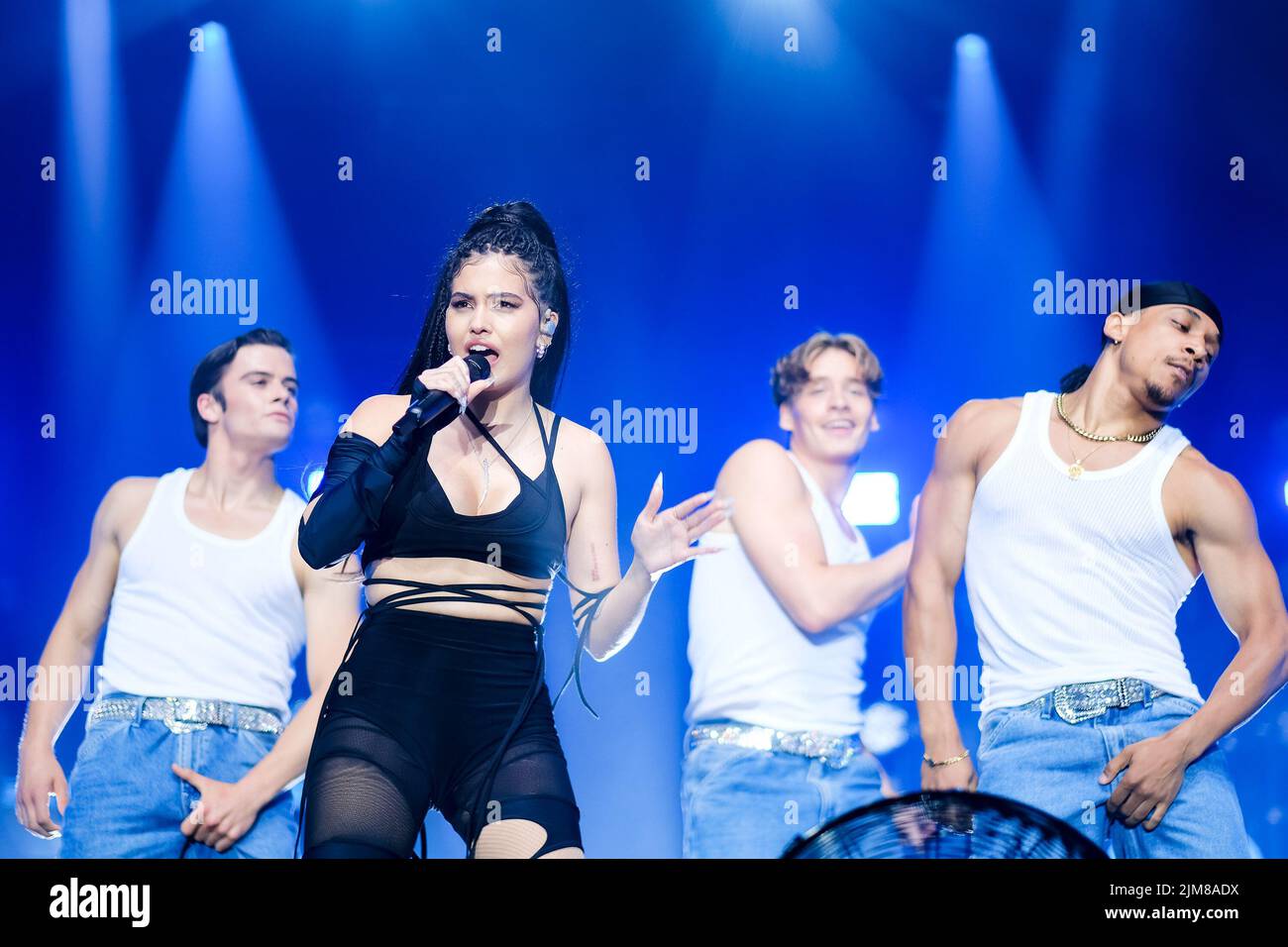 Mabel (Mabel Alabama-Pearl McVey) performing during Somerset House ...