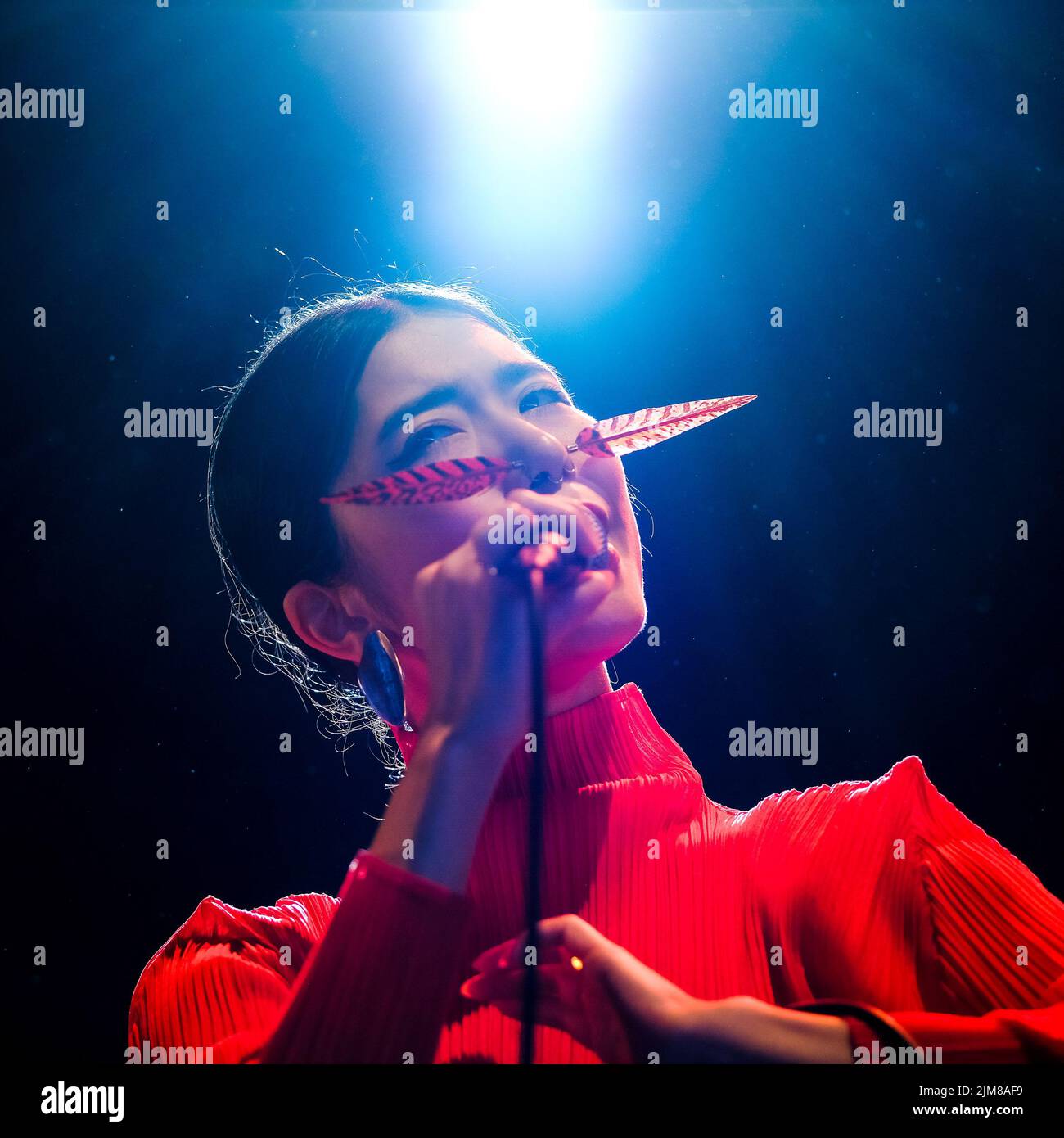 Japanese vocal performer Hatis Noit photographed during the 40th WOMAD ...