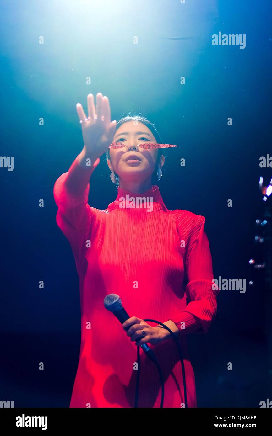 Japanese vocal performer Hatis Noit photographed during the 40th WOMAD ...