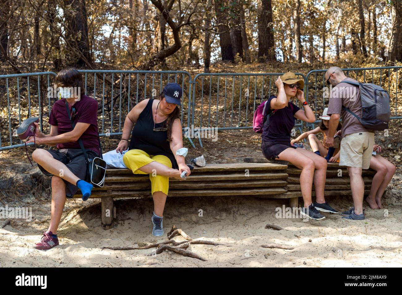 Le-Pyla-sur Mer, France, 04/08/2022, The Pilat dune, neighboring the ...