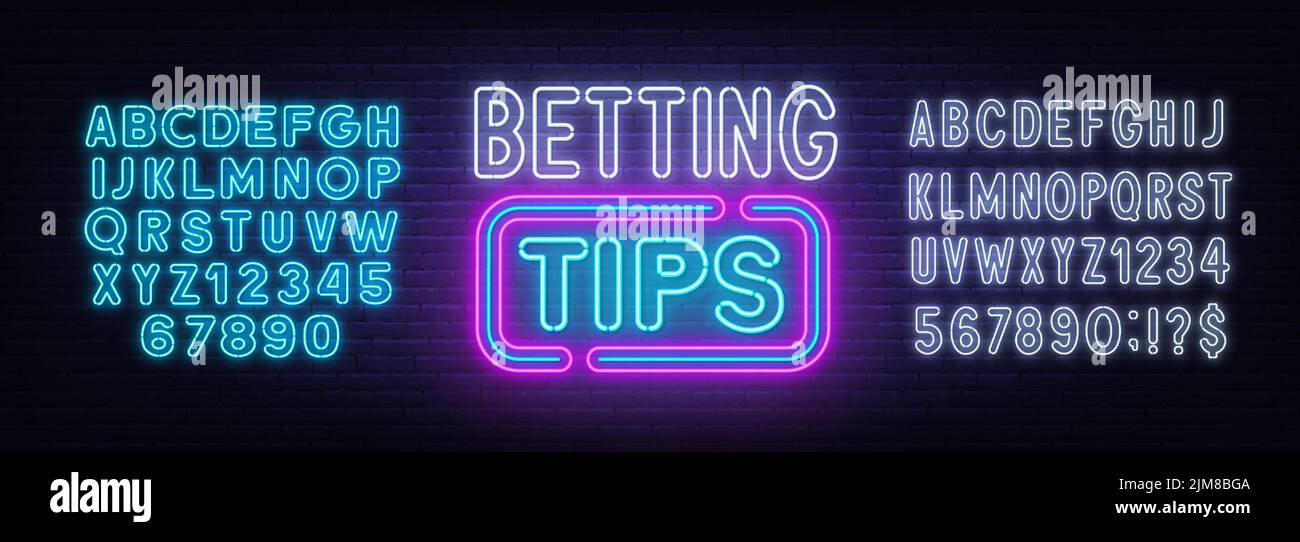 Betting tips neon sign on a brick background Stock Vector Image & Art ...