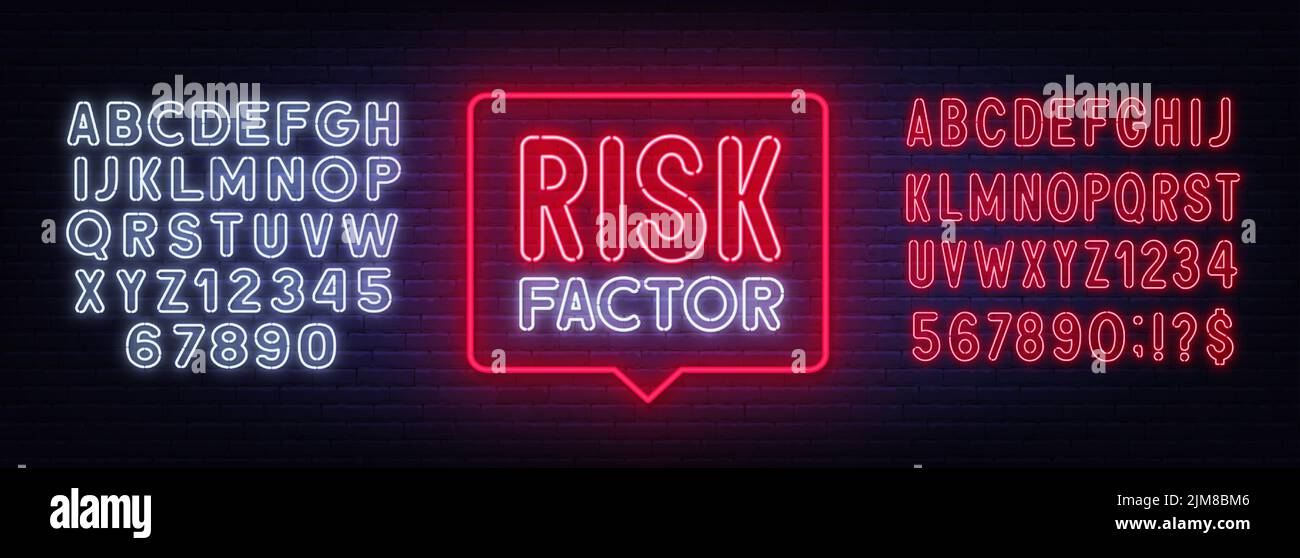 Risk Factor neon sign on brick wall background Stock Vector Image & Art ...