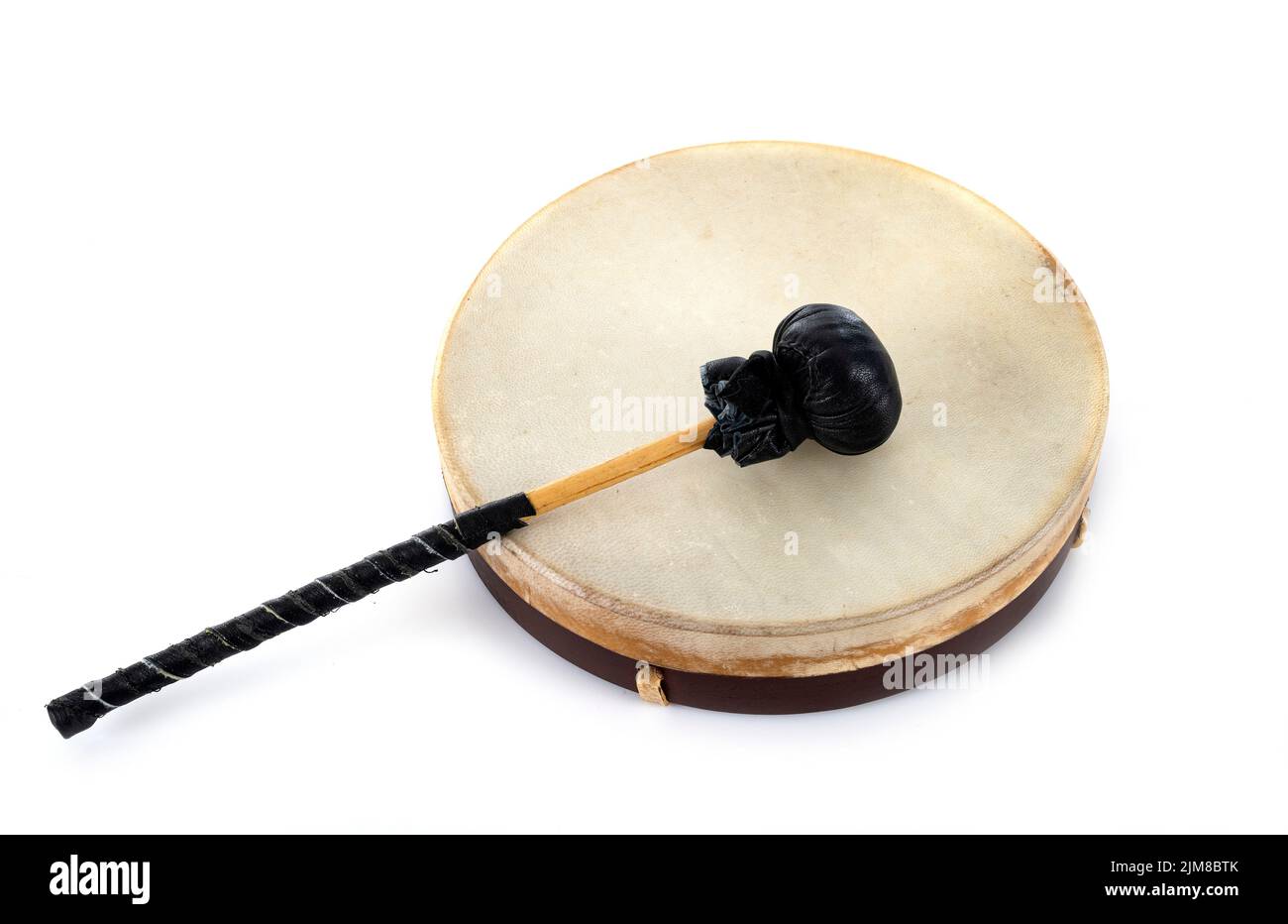 traditional tambourin in front of white background Stock Photo - Alamy