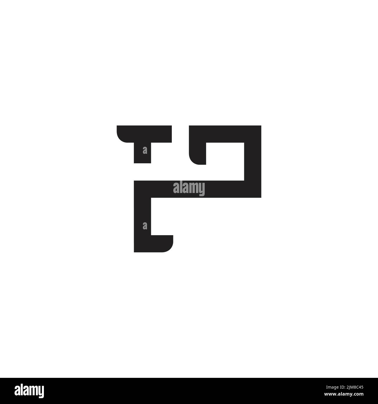 abstract letter pt simple linear geometric design logo vector Stock ...