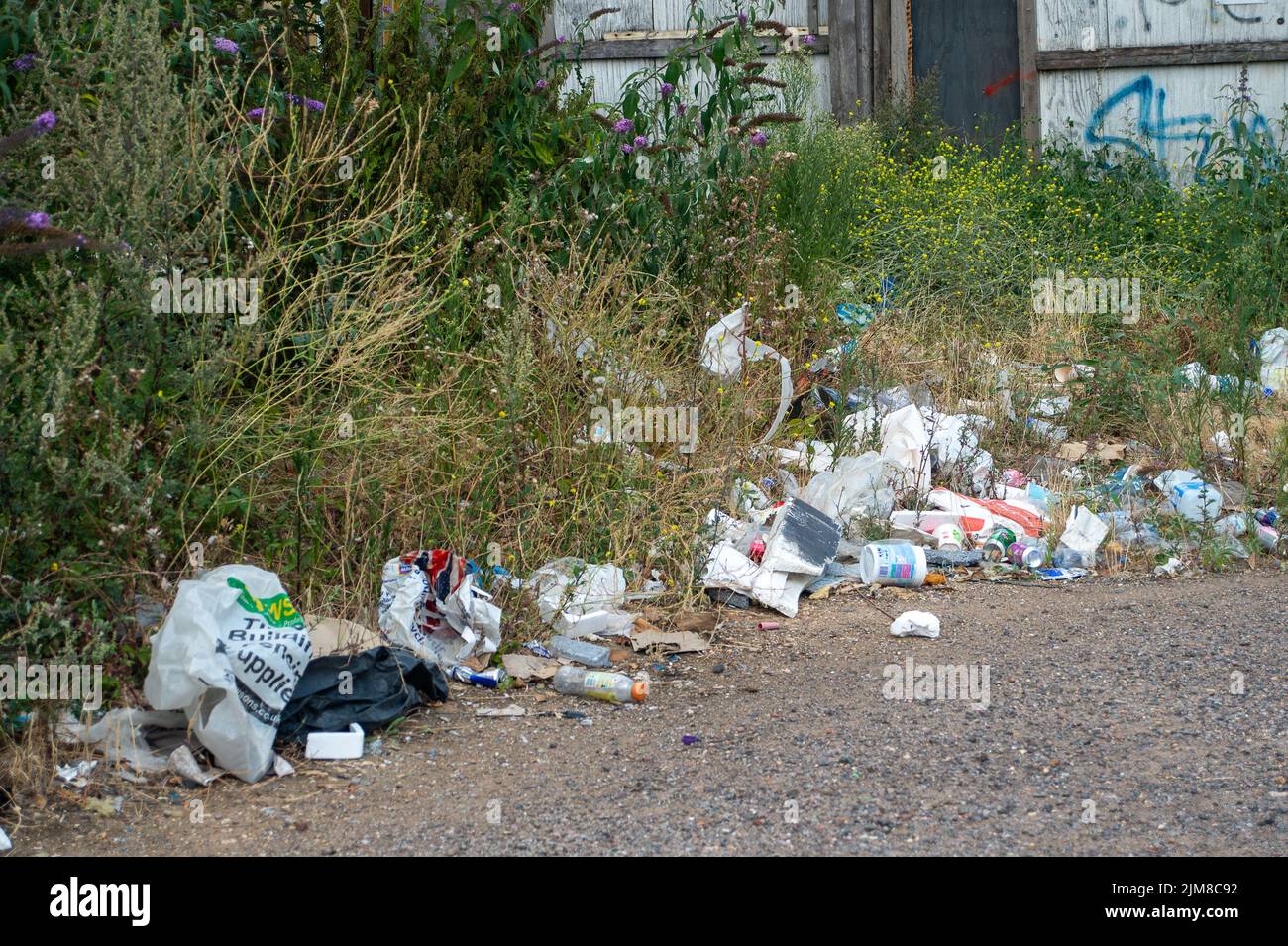 Slough Berkshire Uk 4th August 2022 Fly Tipping In Slough