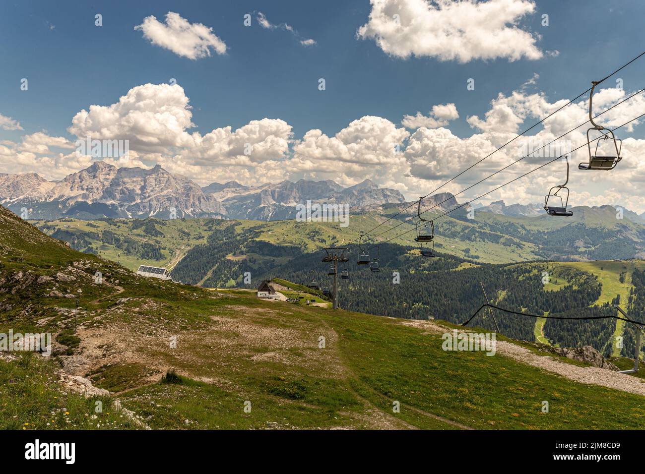 Dolomiti Alps in Alta Badia landscape amd peaks view, Trentino Alto ...