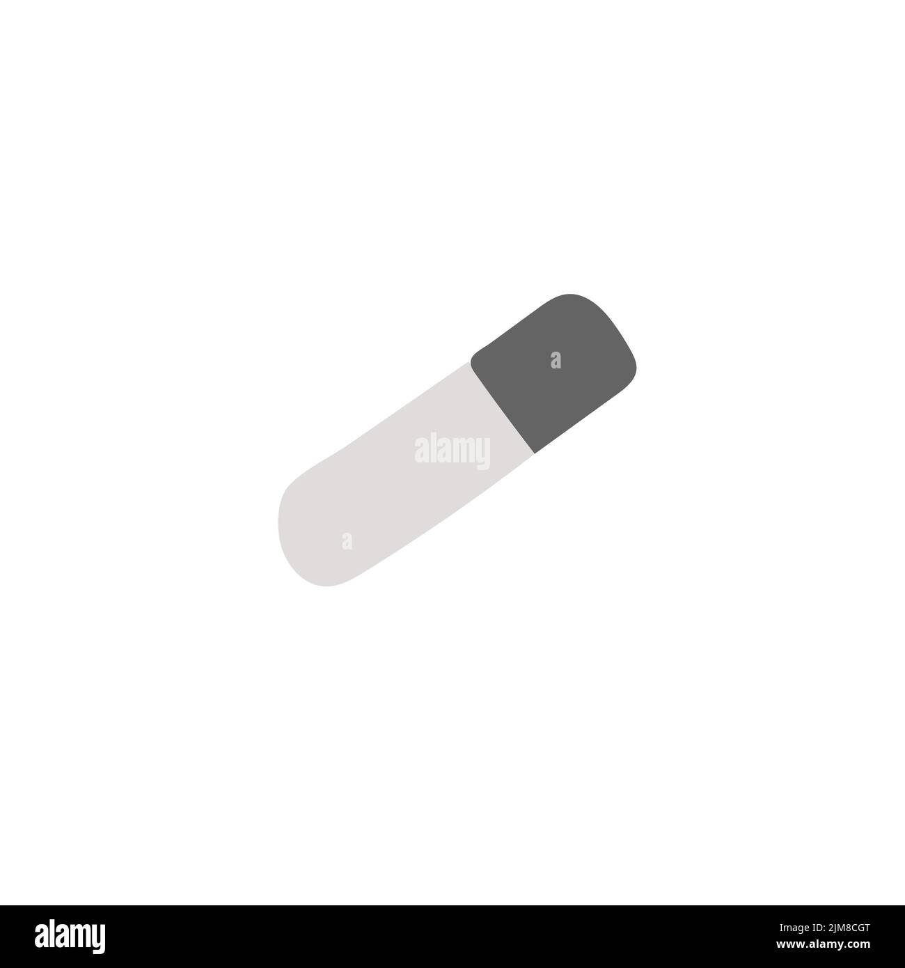 Illustrative eraser in gray on a white background Stock Vector Image ...