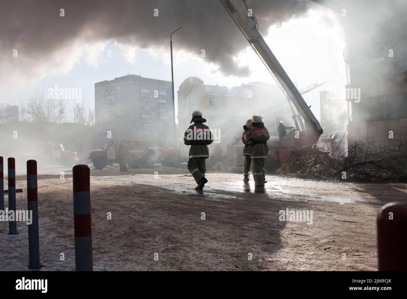 Firefighter on fire Stock Photo - Alamy