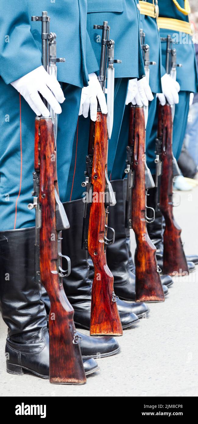 Military uniform soldier row Stock Photo - Alamy