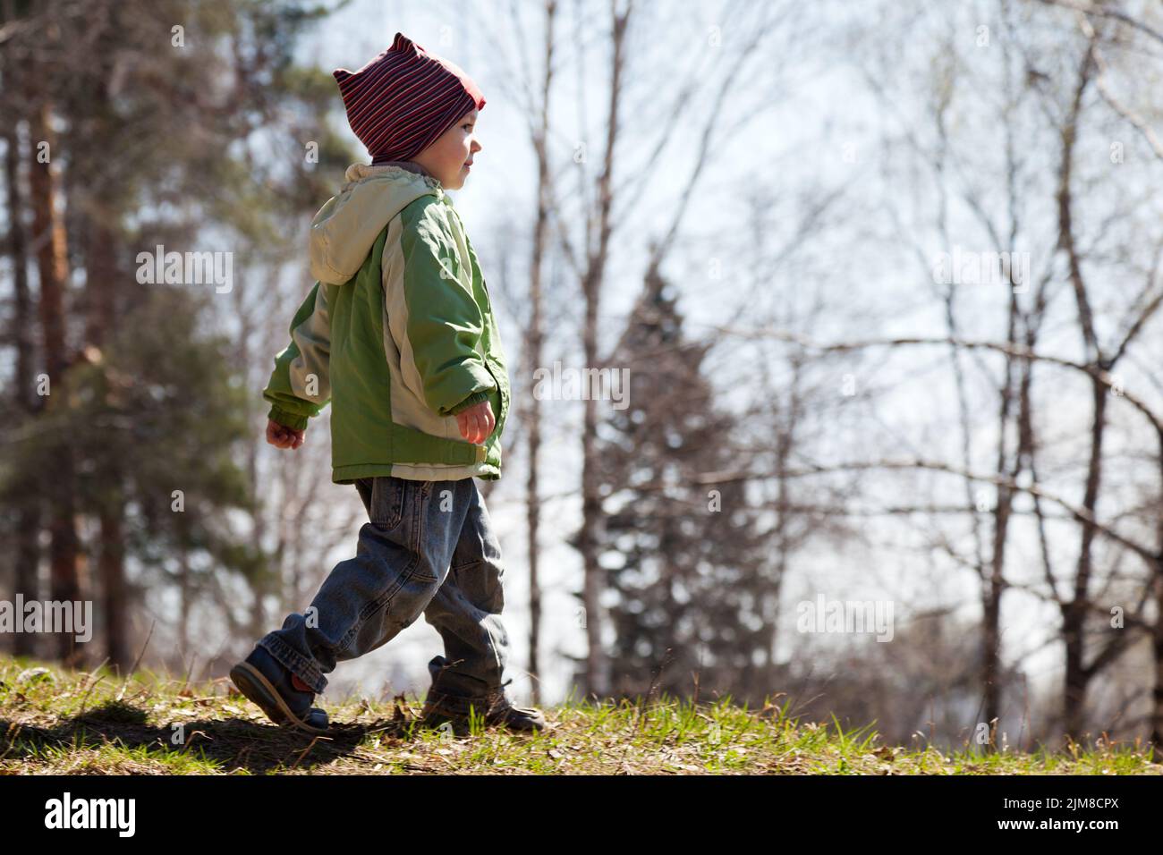 Child walking tree hi-res stock photography and images - Alamy
