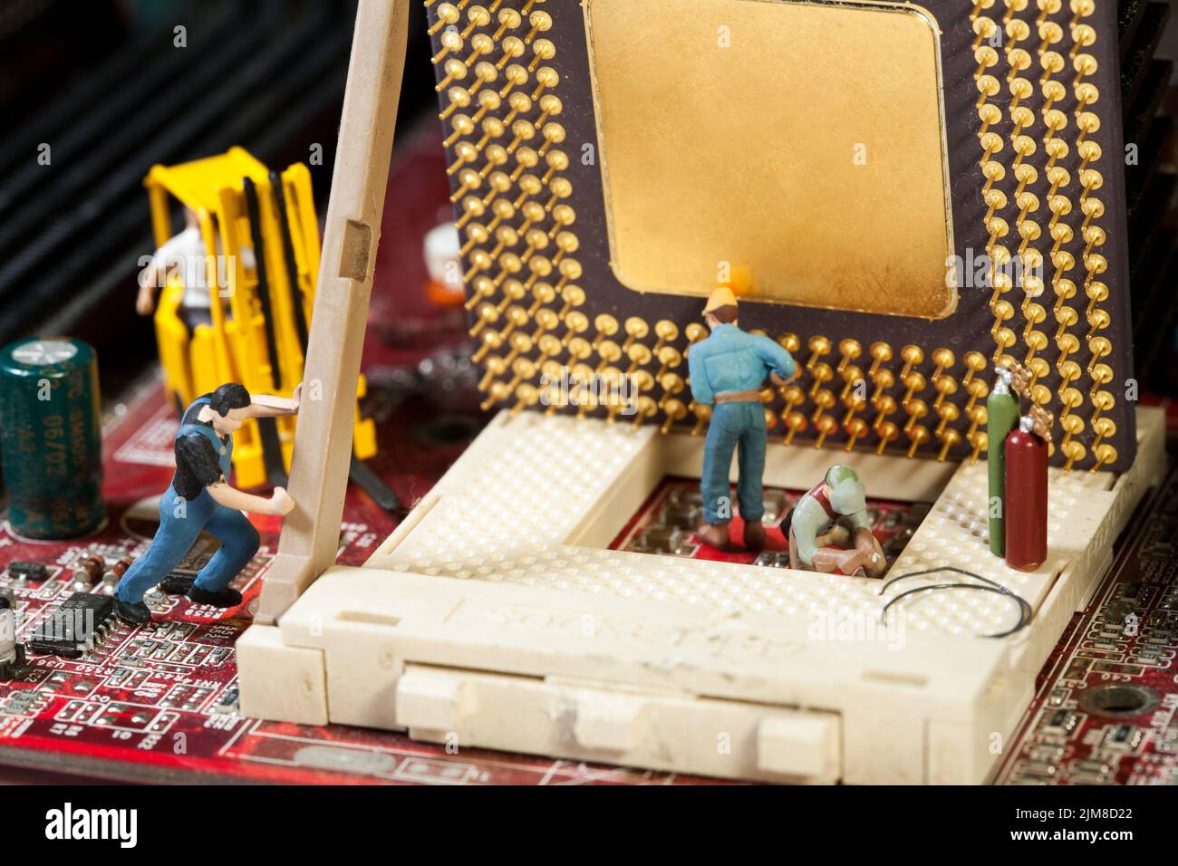 Miniature Maintenance Team Stock Photo - Alamy