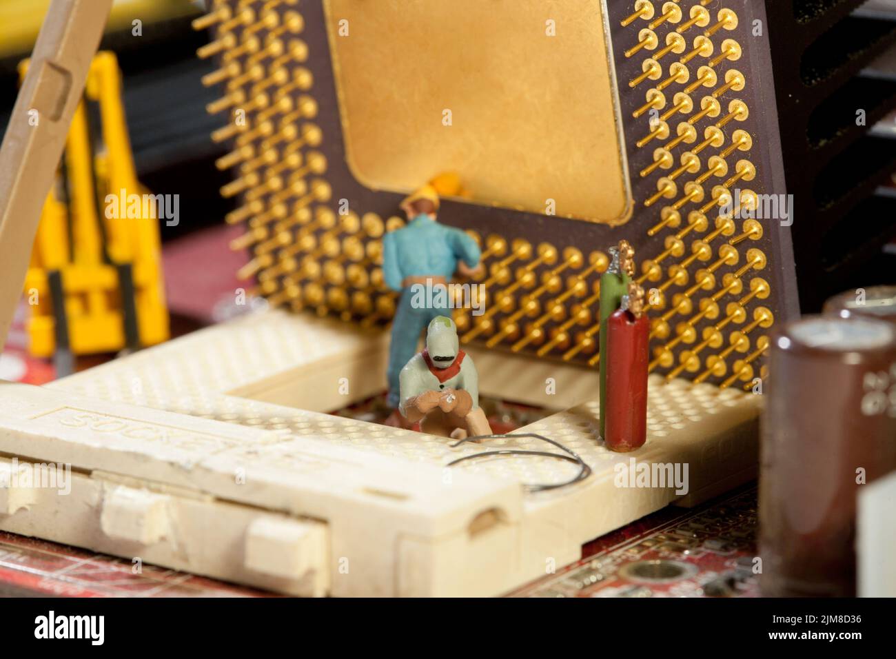 Miniature model construction workers hi-res stock photography and ...