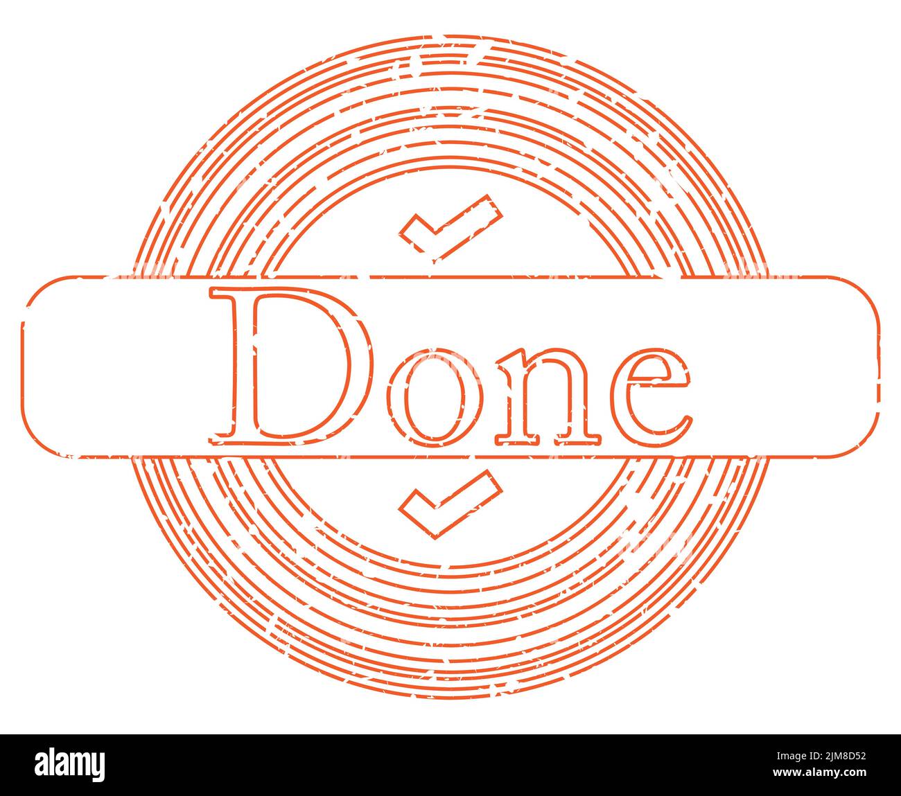 Simple vintage rubber stamp with Done text with Checkmark text Stock ...