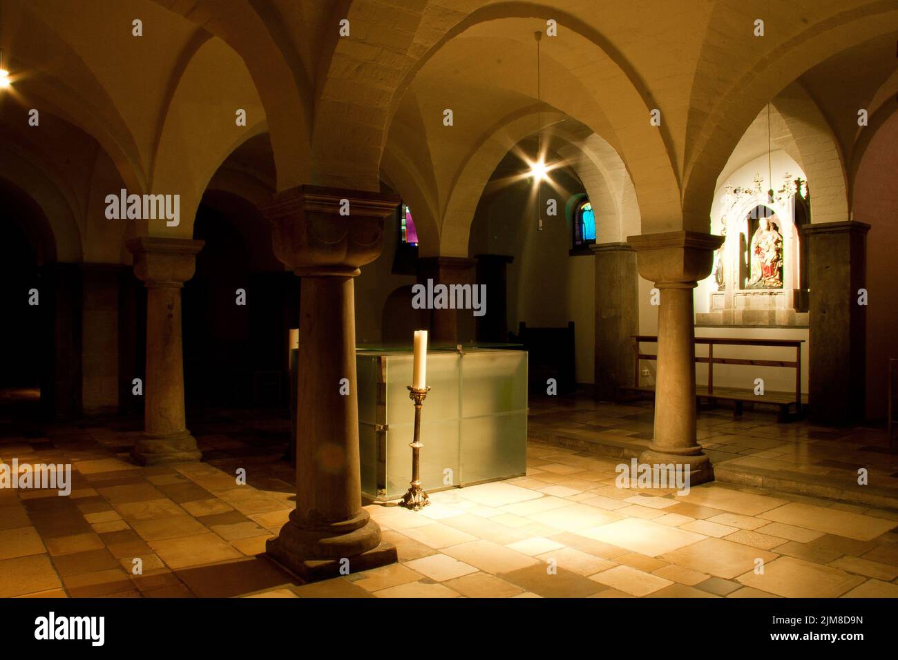 Gothic church cloisters . The Crypt Stock Photo - Alamy