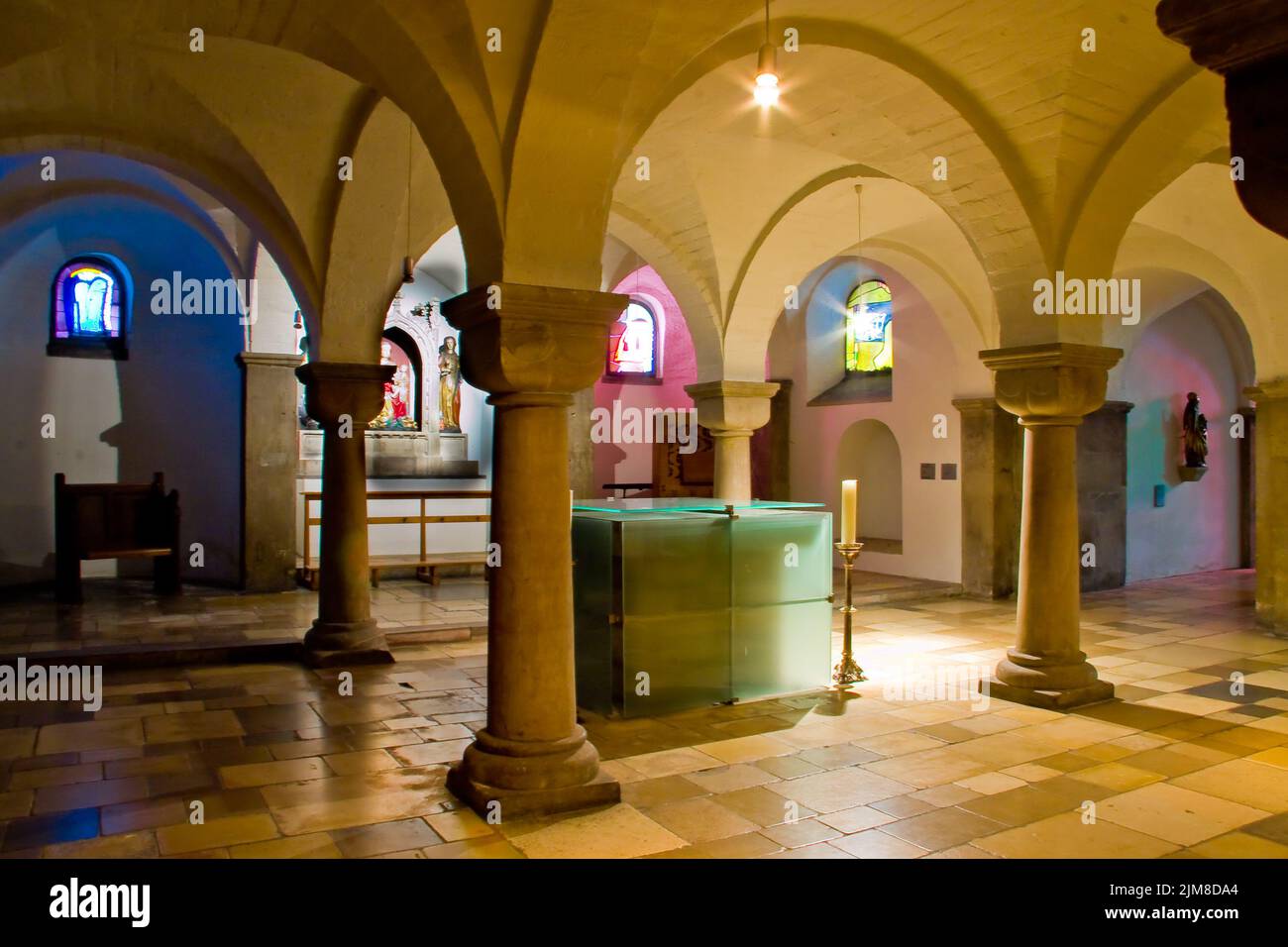 Gothic church cloisters . The Crypt Stock Photo - Alamy