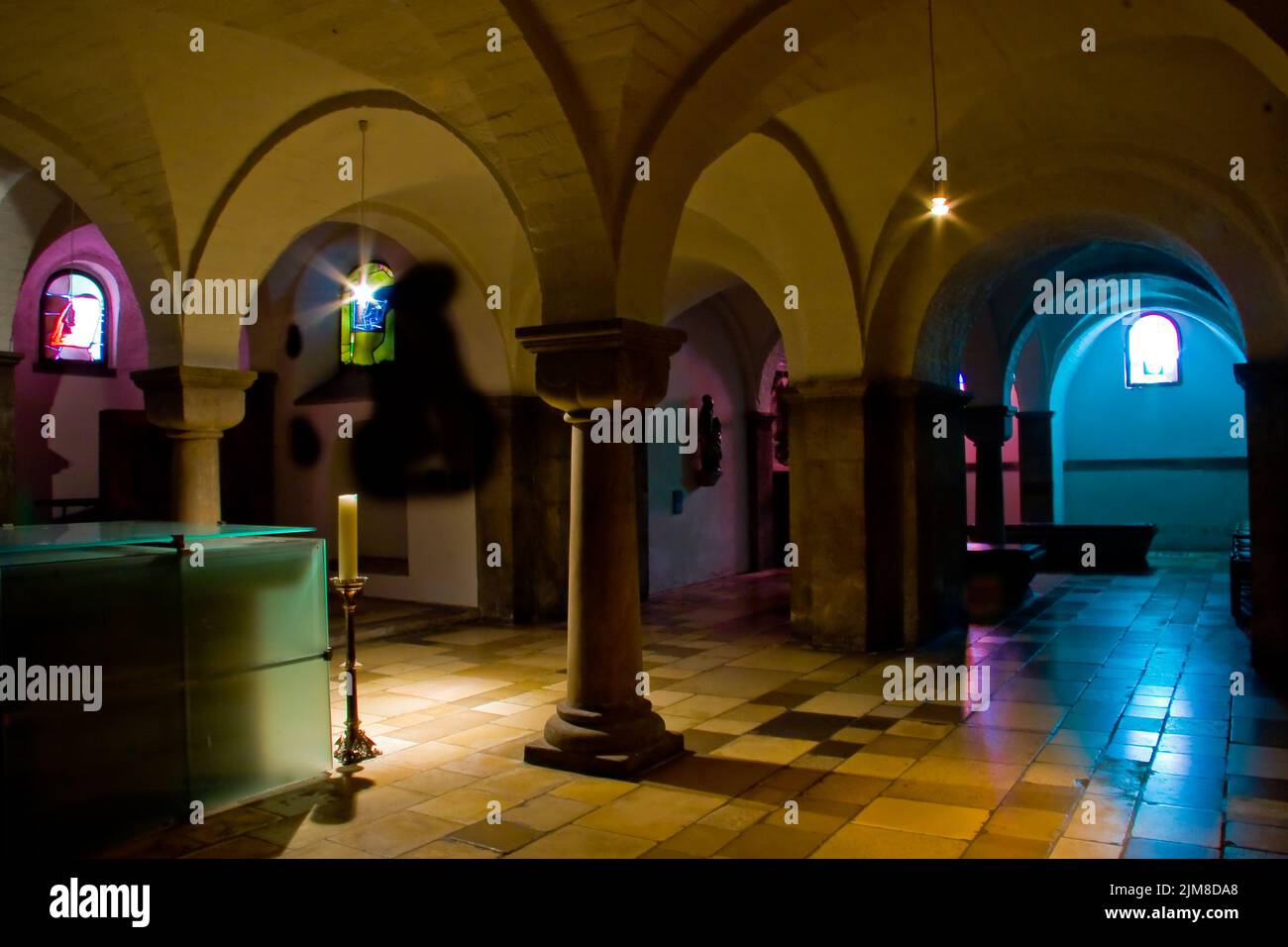Gothic church cloisters . The Crypt Stock Photo - Alamy