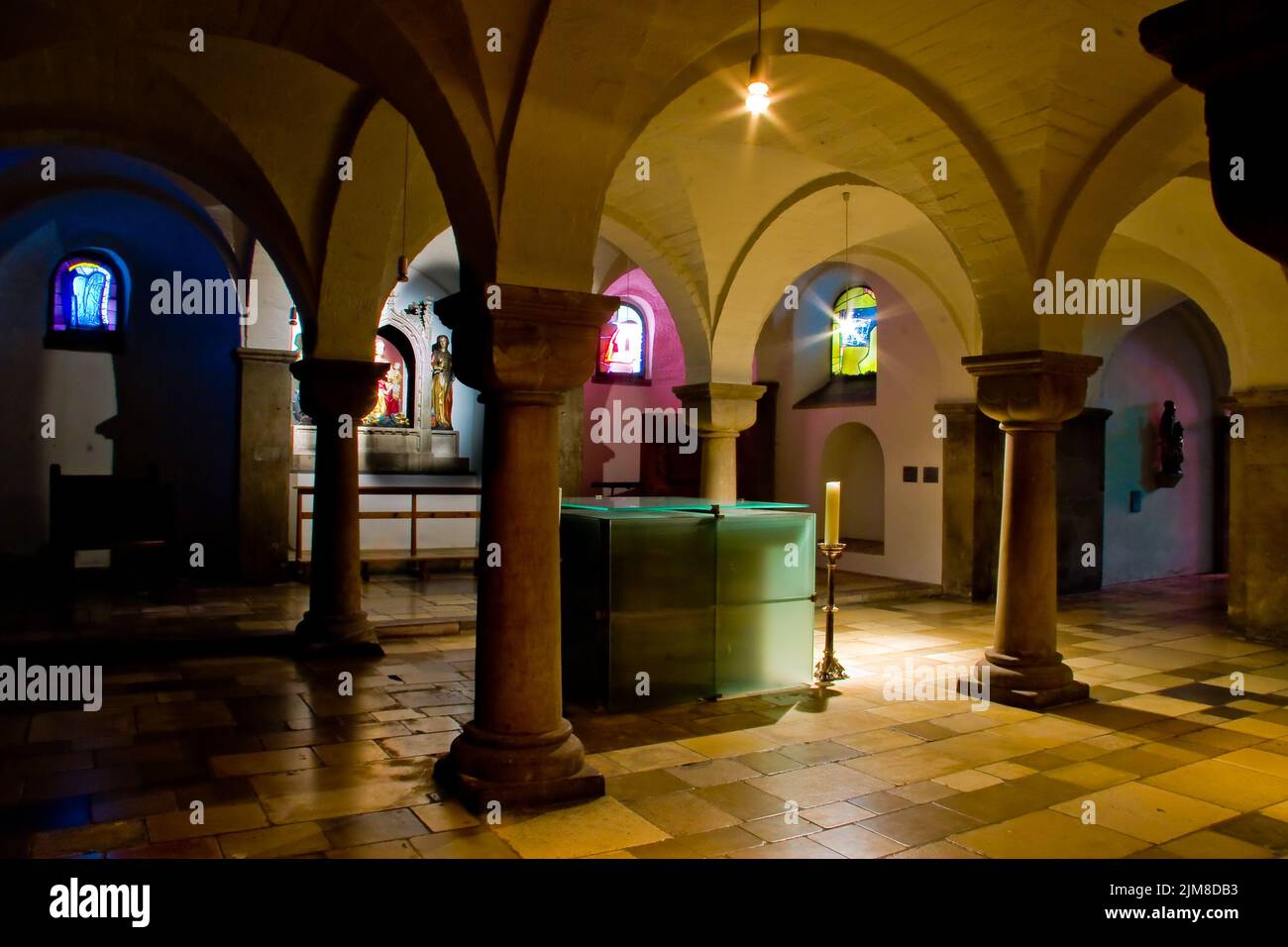 Gothic church cloisters . The Crypt Stock Photo - Alamy