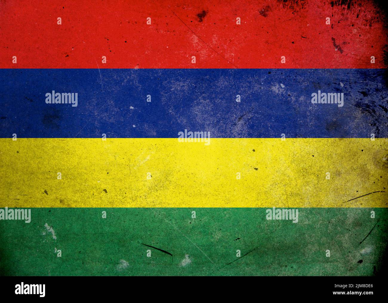 Grunge Flag the Mauritius Stock Photo - Alamy
