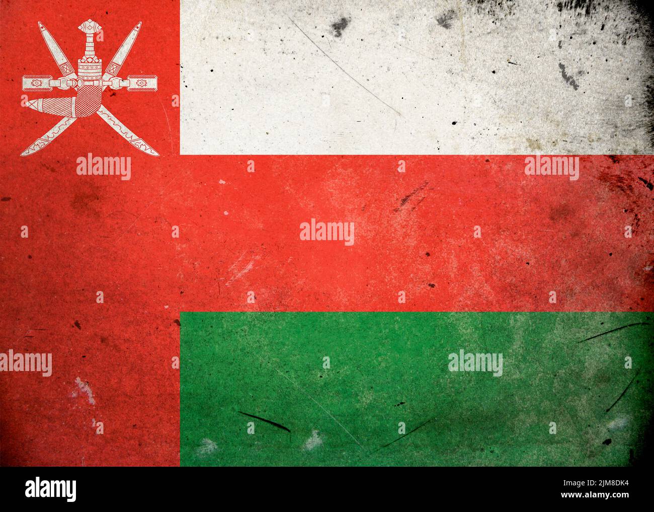 Grunge Flag Oman Stock Photo - Alamy