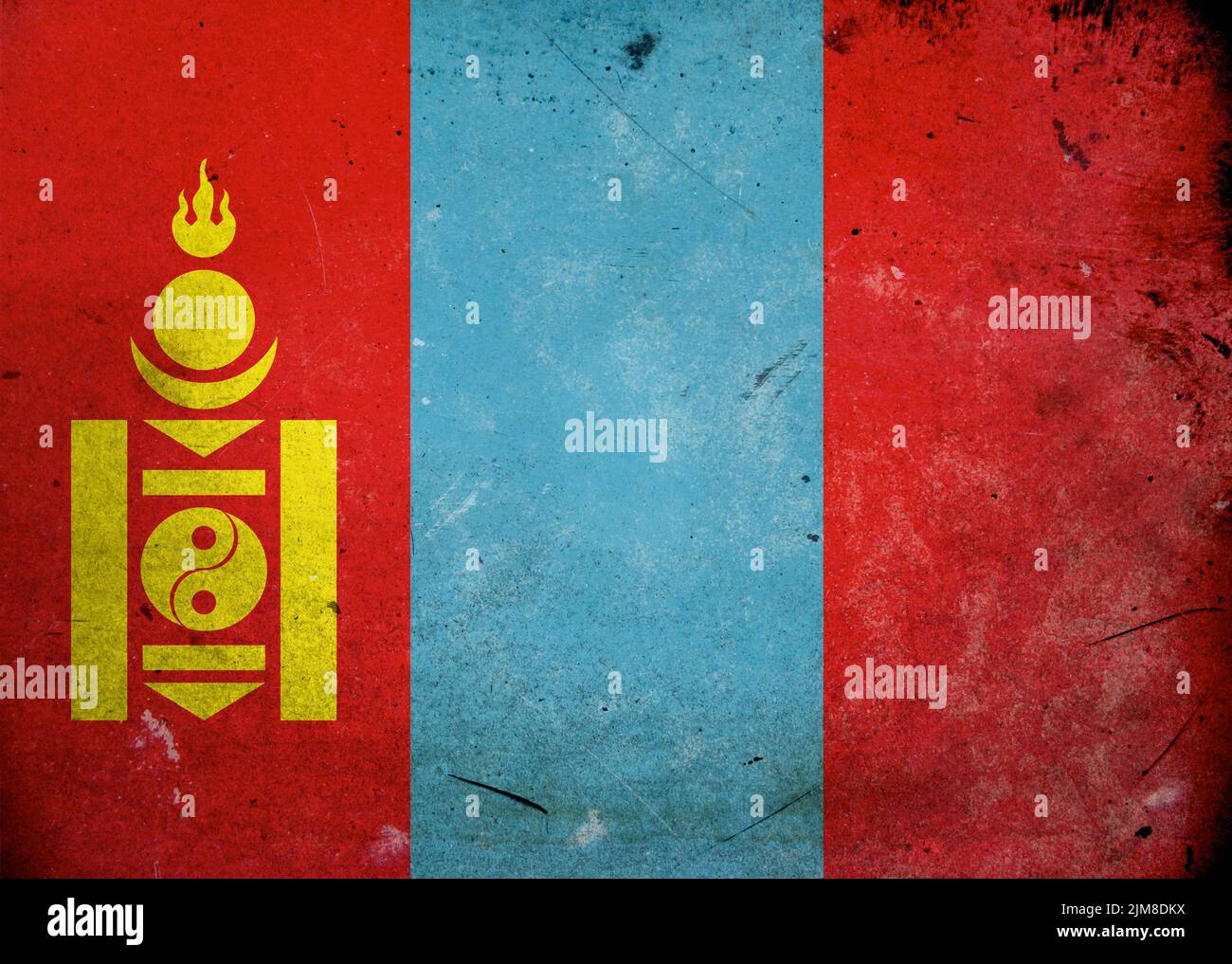 Grunge Flag the Mongolia Stock Photo - Alamy