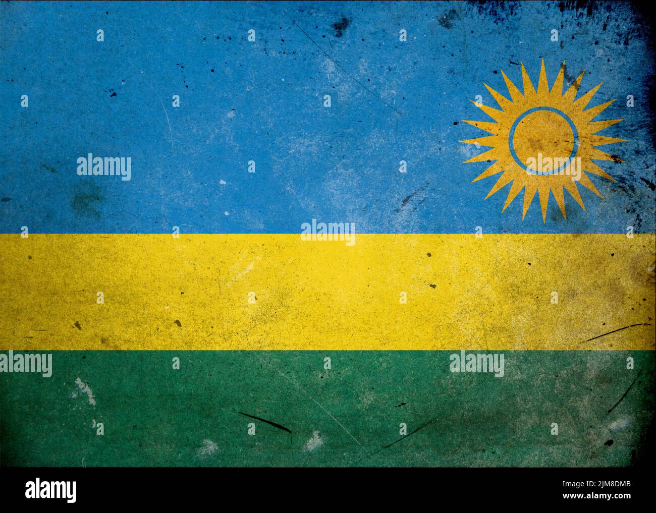 Grunge Flag Rwanda Stock Photo - Alamy