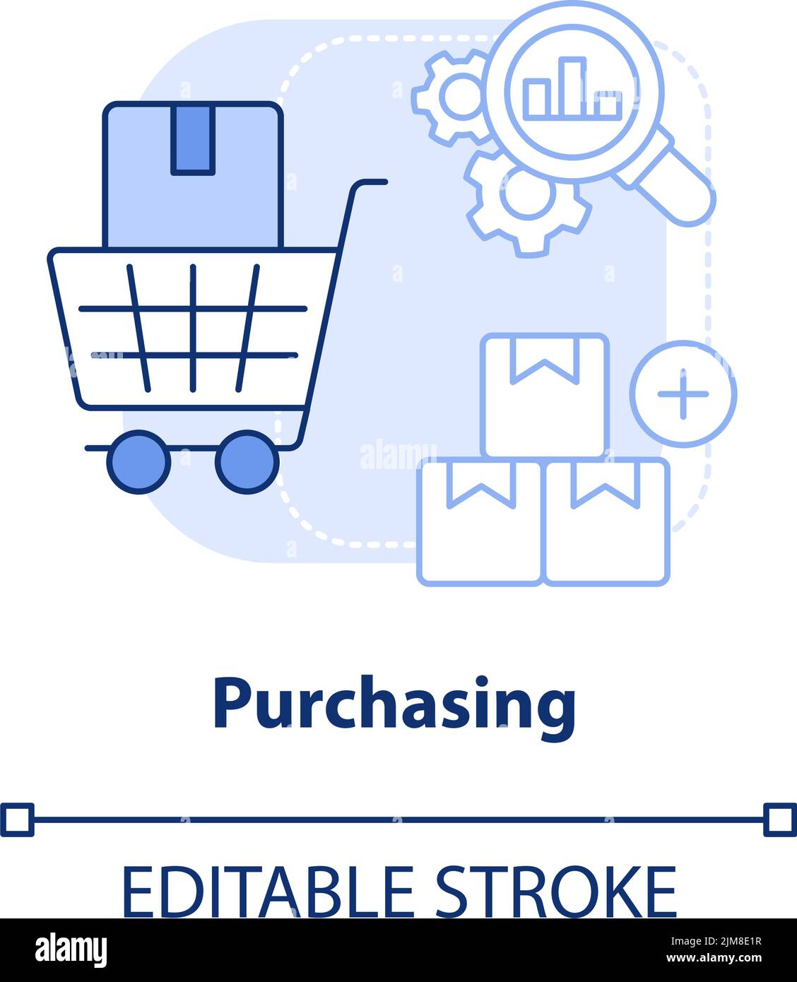 Purchasing Light Blue Concept Icon Stock Vector Image And Art Alamy