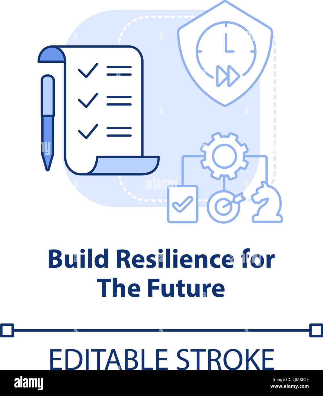 Build resilience for future light blue concept icon Stock Vector Image ...