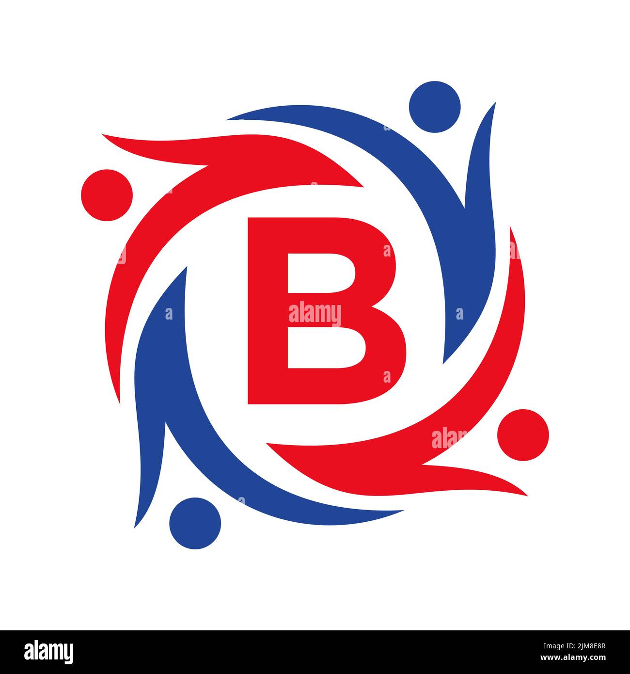 American Charity Logo on Letter B Sign. Unite Teamwork Foundation icon ...