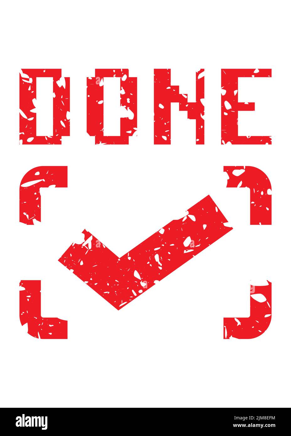 Simple vintage rubber stamp with Done text with Checkmark text Stock ...