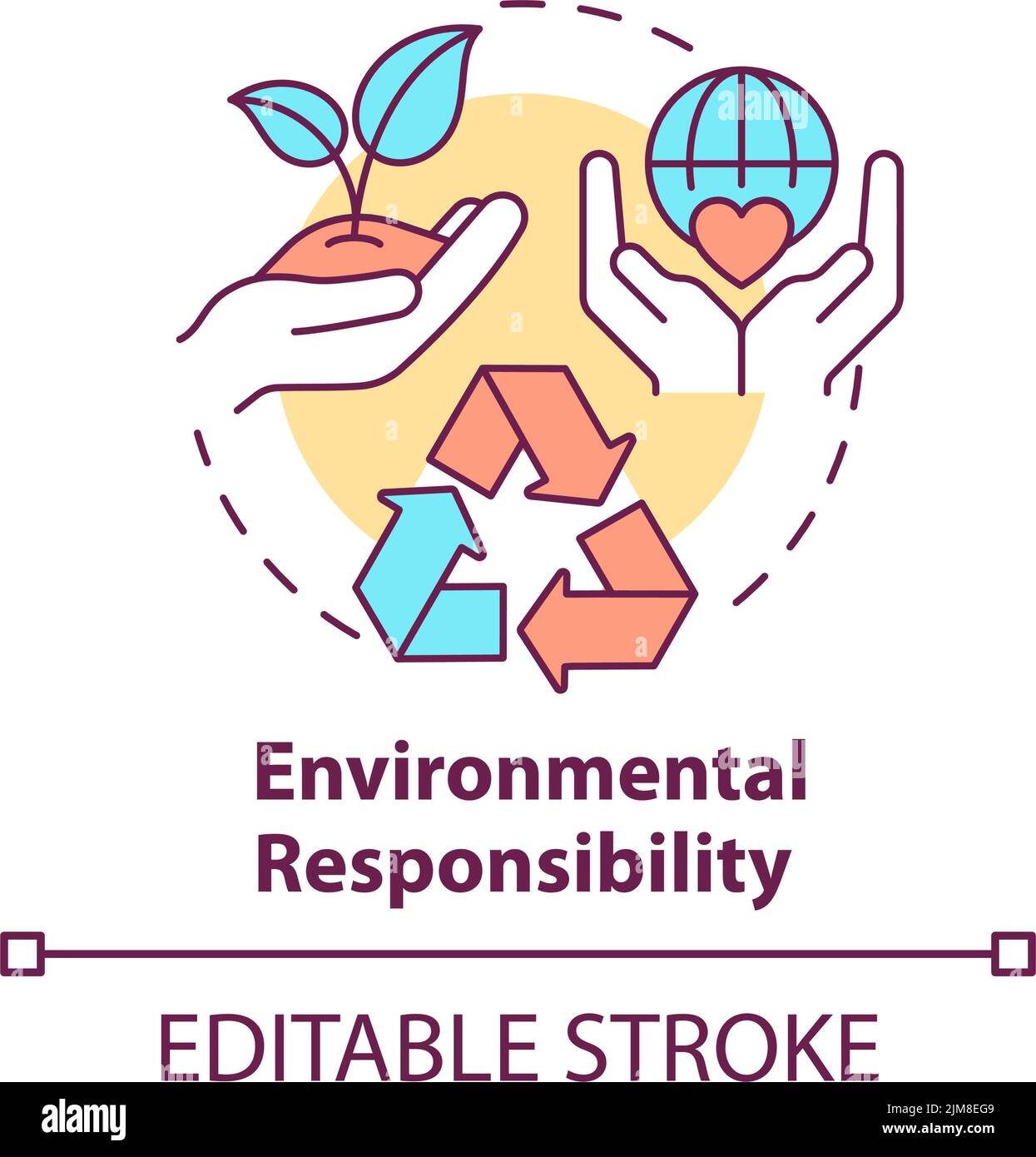Environment esg line icon Stock Vector Images - Alamy