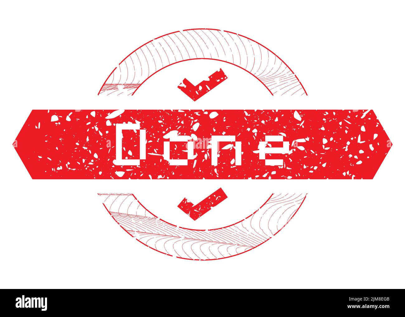 Simple vintage rubber stamp with Done text with Checkmark text Stock ...