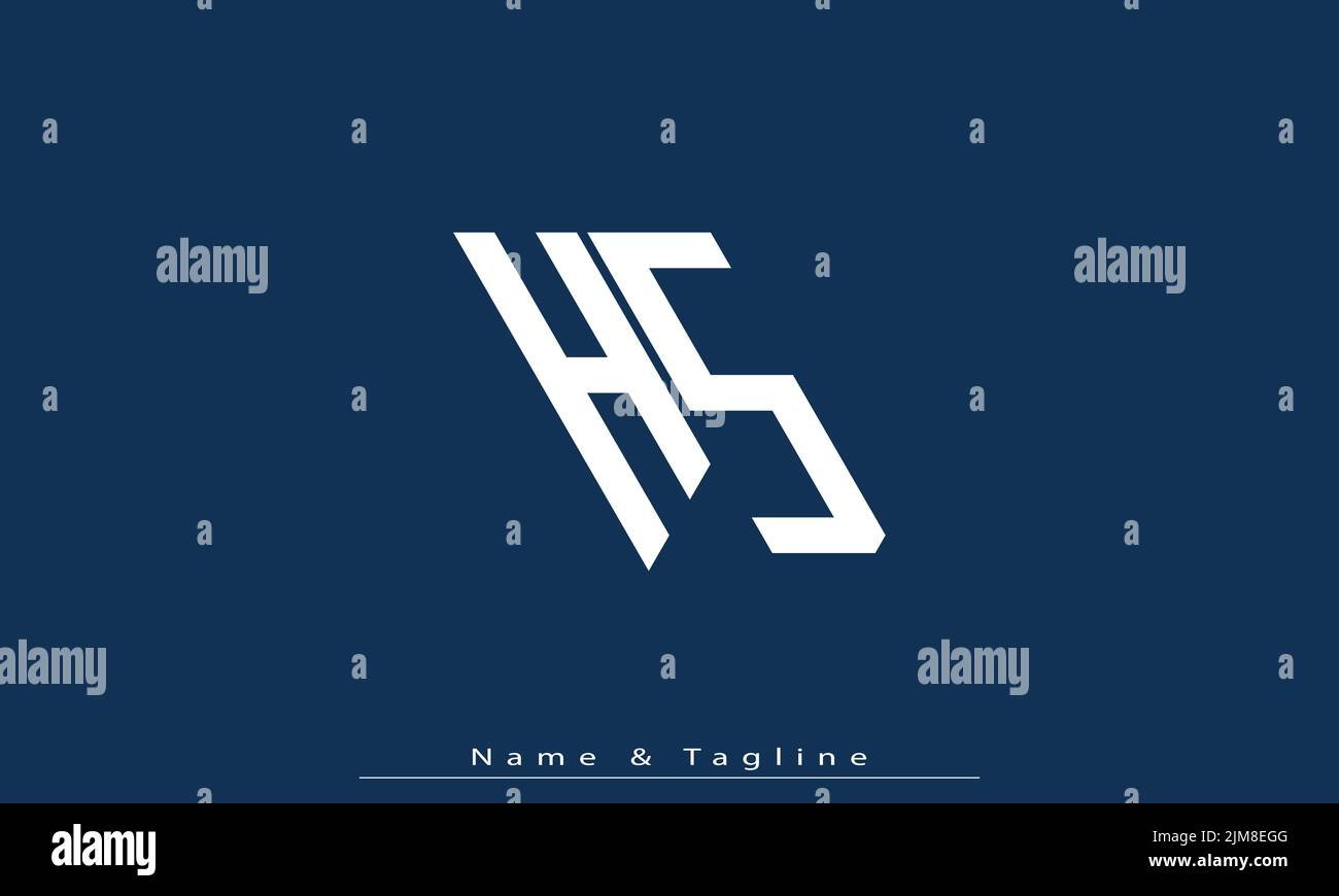 Alphabet letters Initials Monogram logo HS , SH Stock Vector Image ...