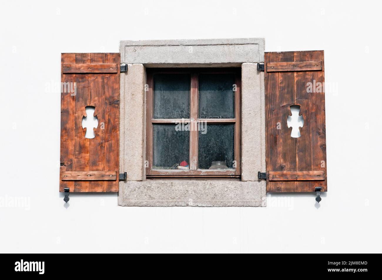 Old window frame traditional Cut Out Stock Images & Pictures - Alamy