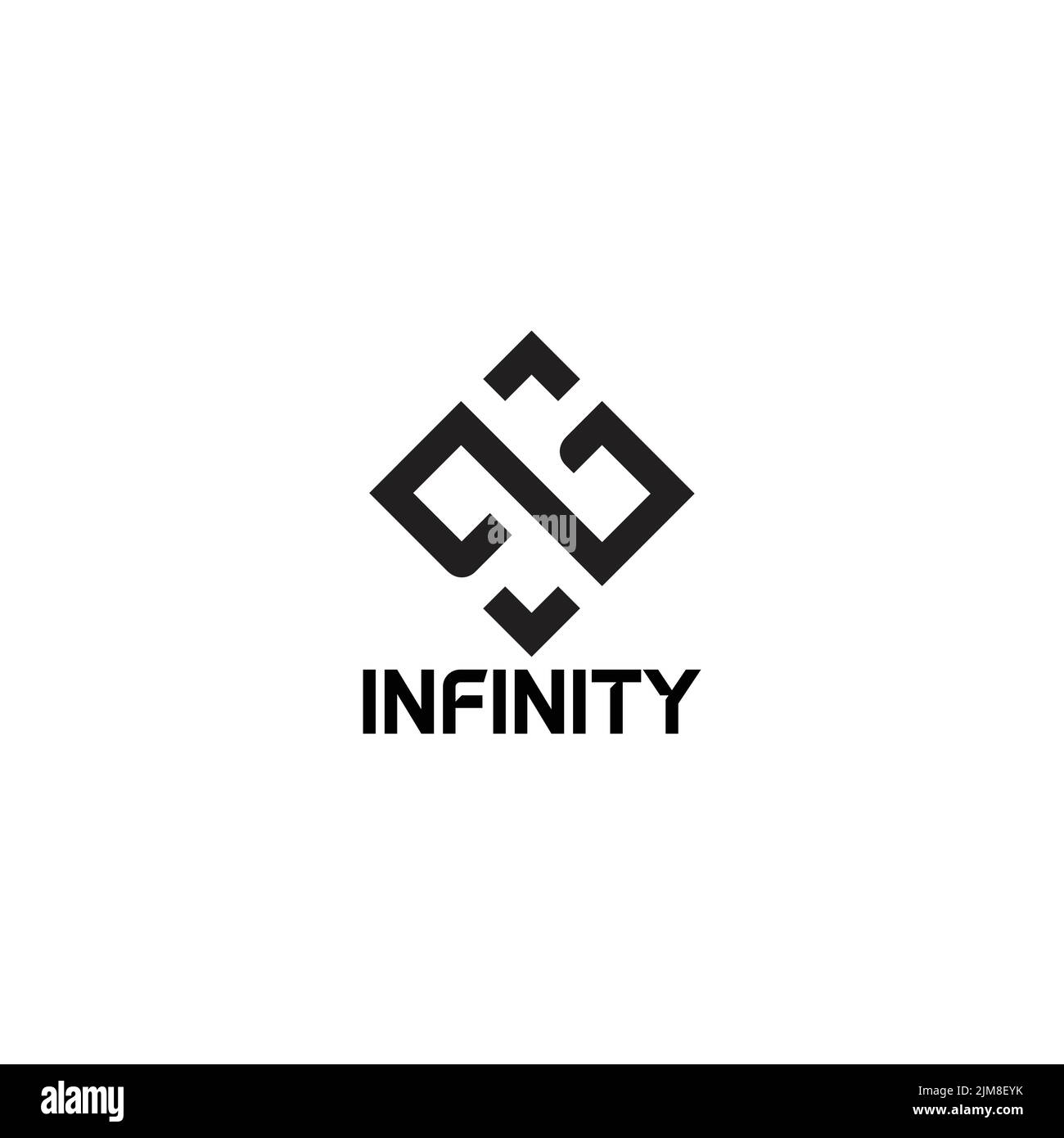 simple infinity square arrows symbol logo vector Stock Vector Image ...