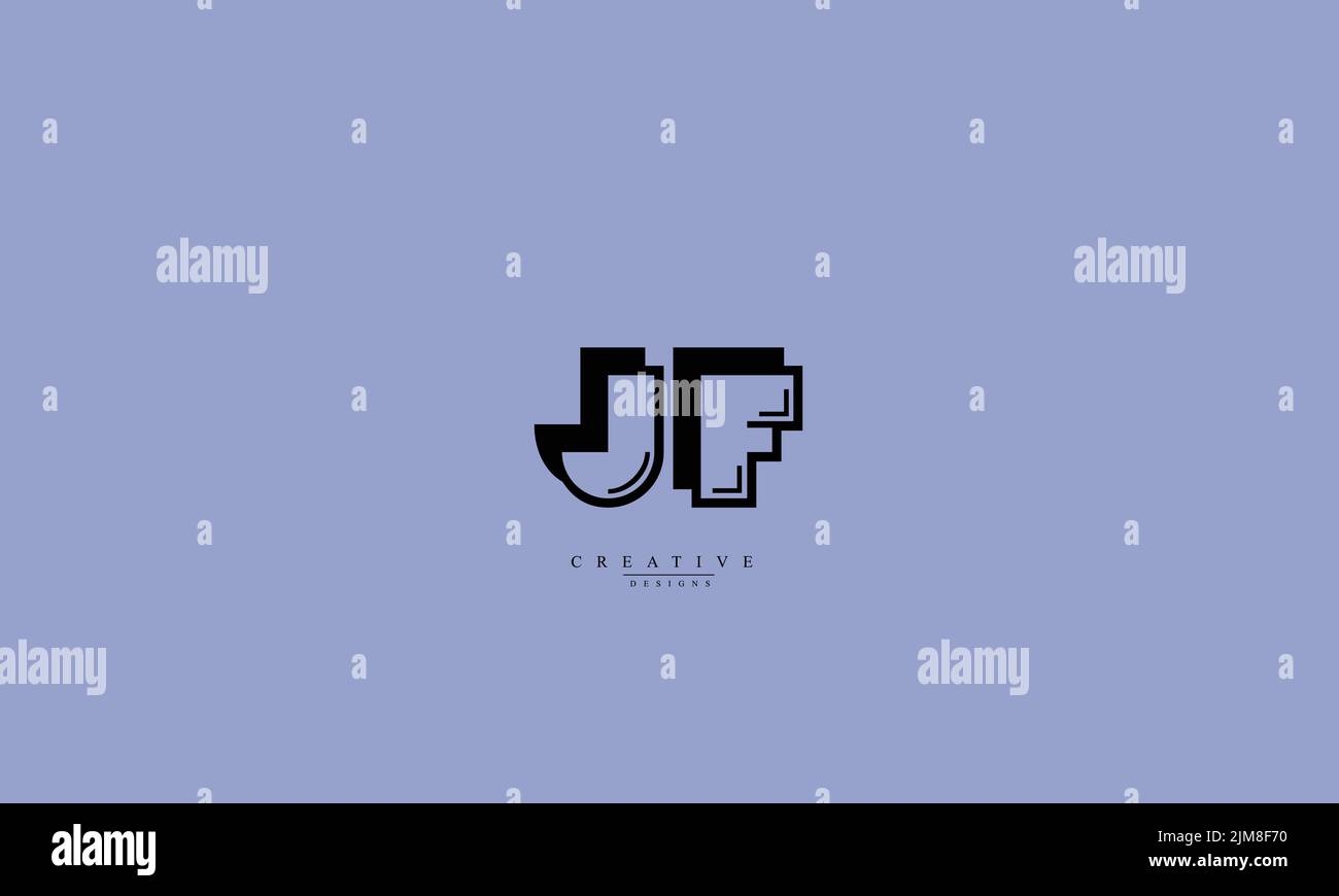 Alphabet letters Initials Monogram logo JF FJ J F Stock Vector Image ...