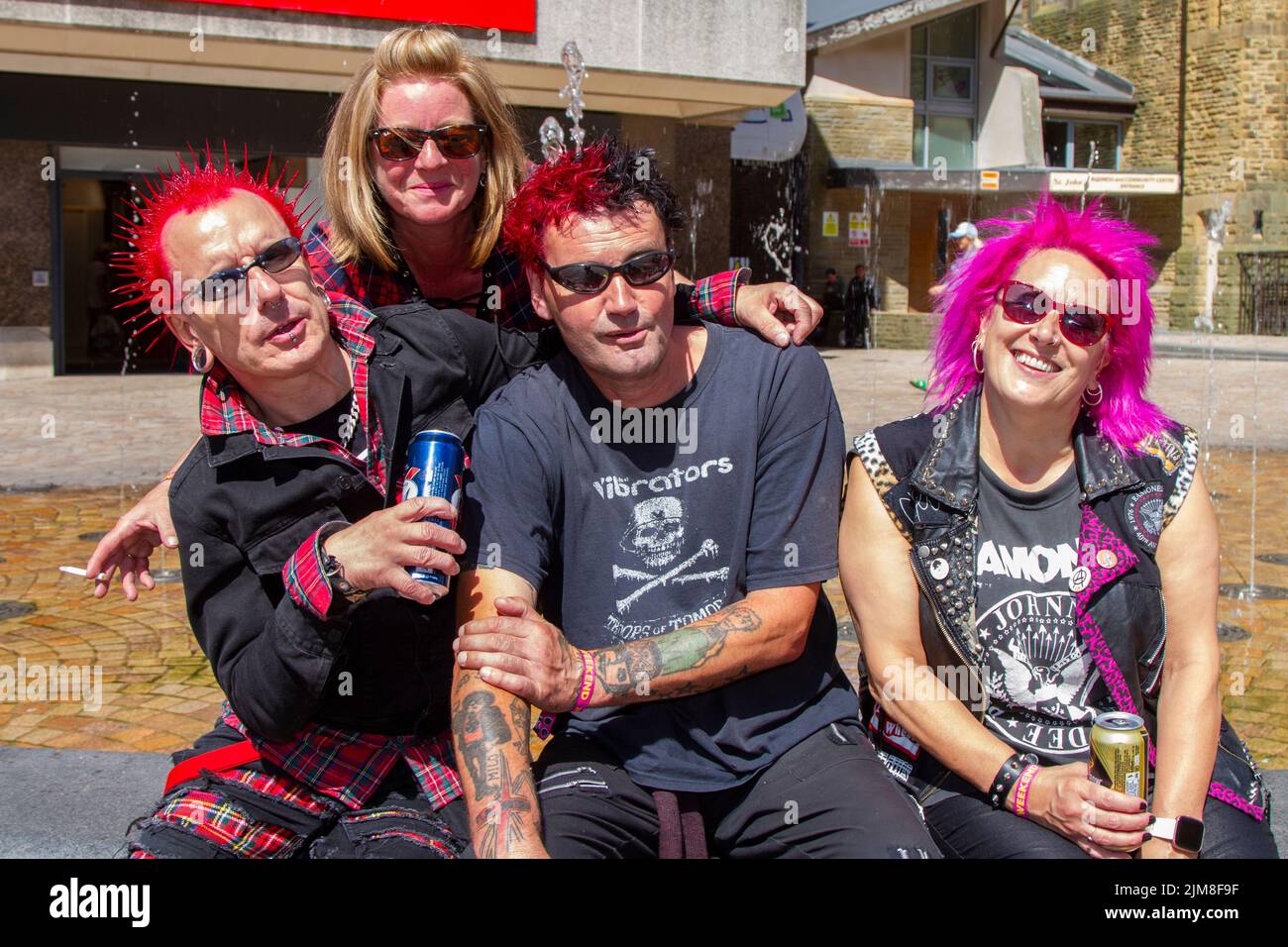 Denim jacket punk rock band street art hi-res stock photography and ...