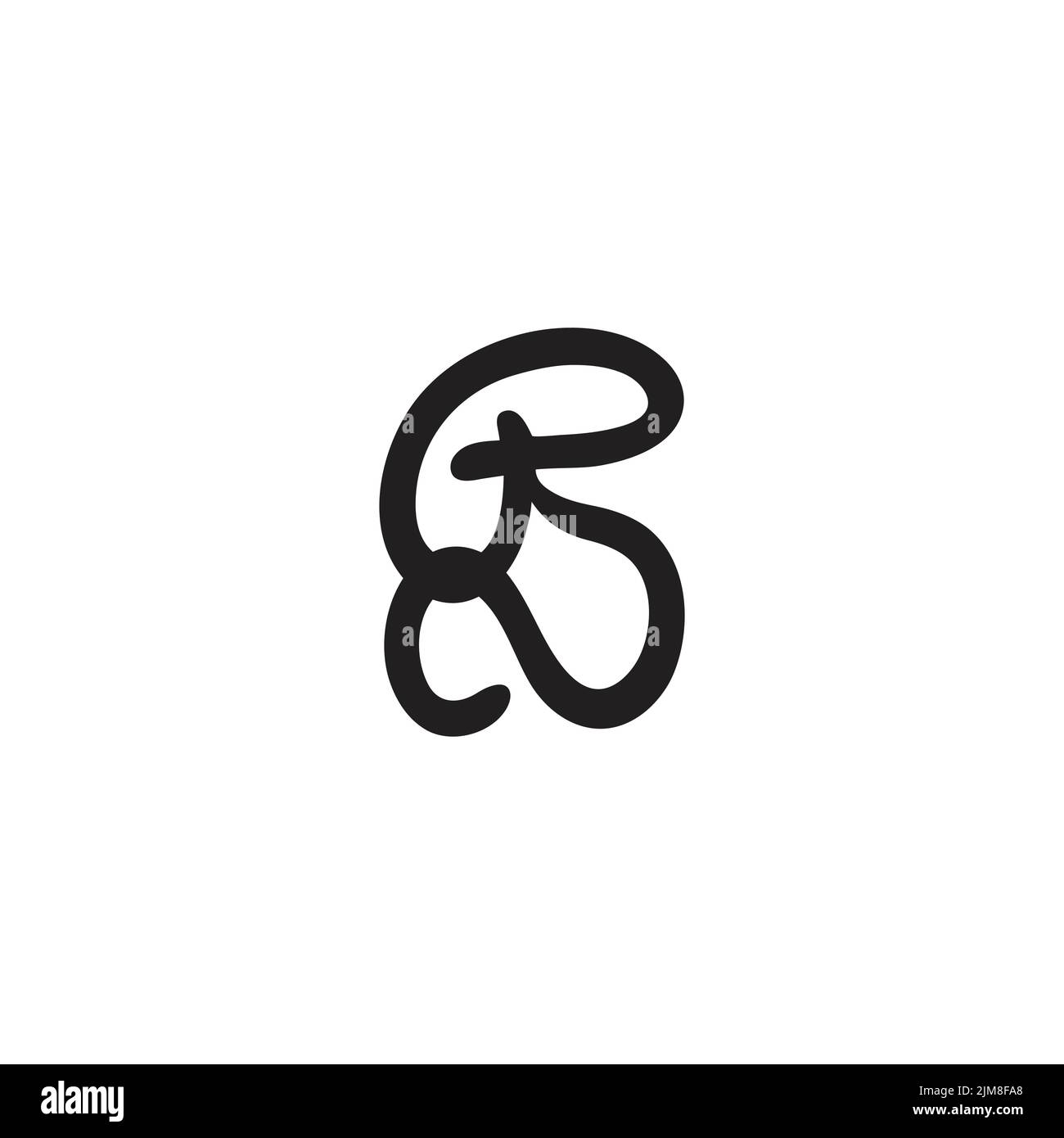 letter r rope design line curve design logo vector Stock Vector Image ...